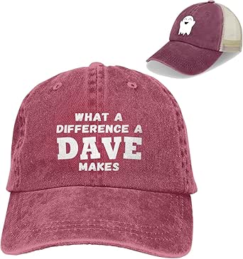 Amazon.com: What A Differences A Dave Makes Hat Baseball Cap Ghost Hat ...