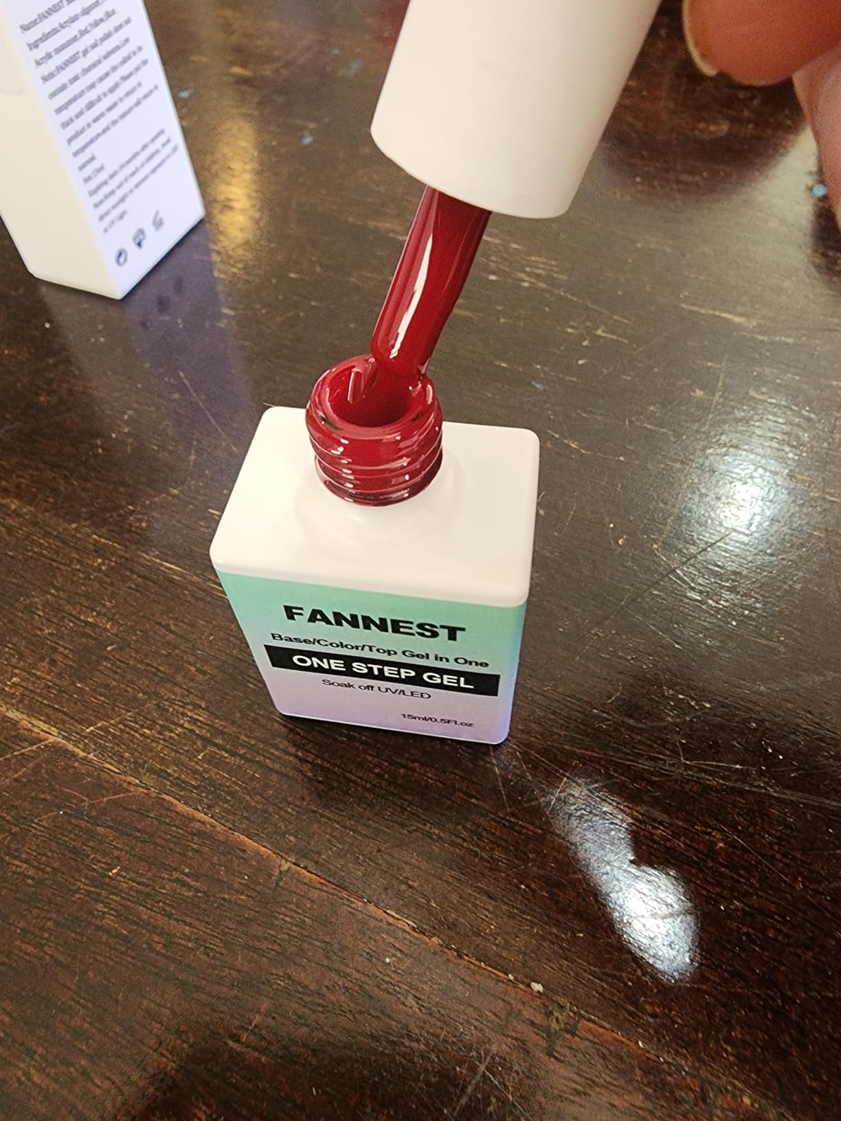 Amazon.com : FANNEST One Step Gel Nail Polish 3 in1 No Need Base and Top Coat.Soak off UV LED ...