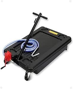 DEXSO - Bandeja de Drenaje de Aceite de 17 galones con Bomba y Manguera de 8 pies, Perfil bajo y ...