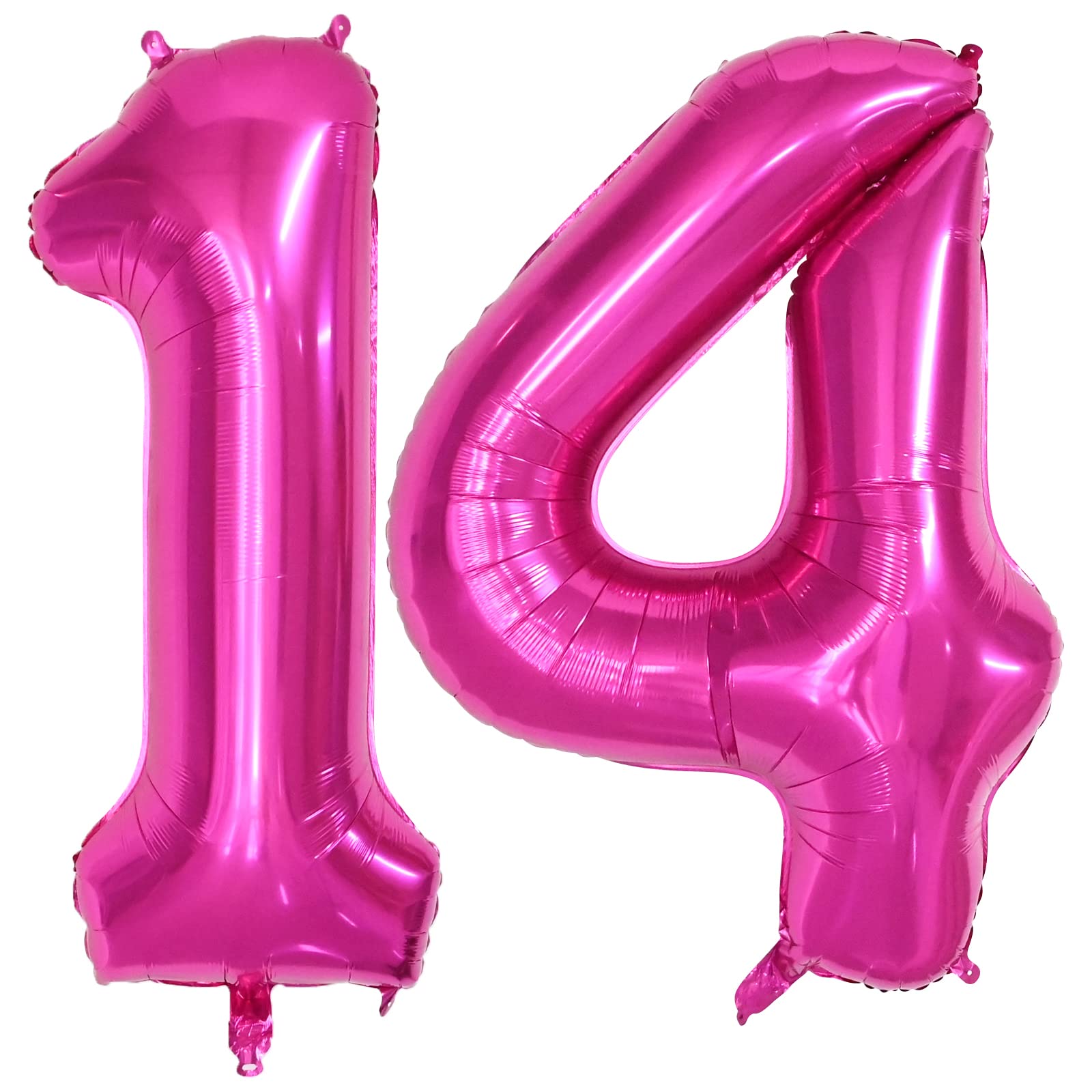 Amazon.com: 40 Inch Number Balloons 14, Hot Pink Helium Foil Number 14 ...