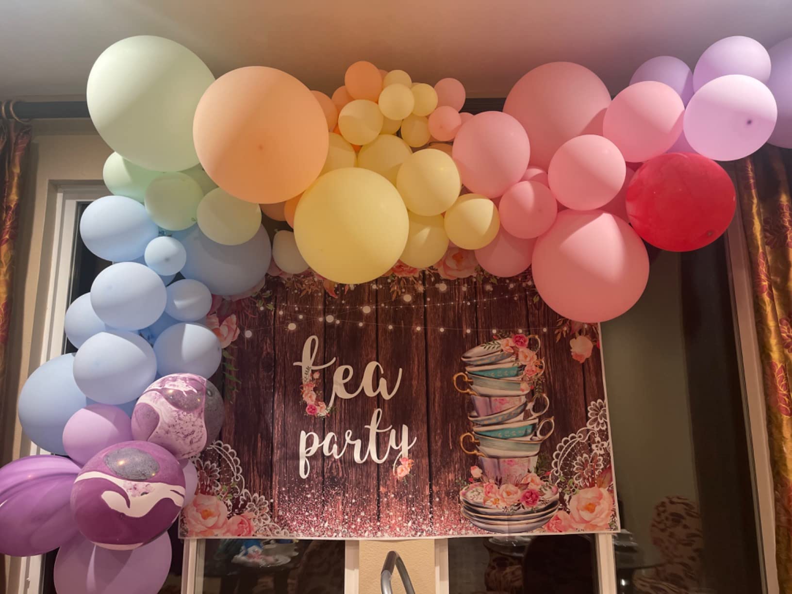 Amazon.com : Ticuenicoa 7x5ft Rustic Wood Tea Party Backdrop for ...