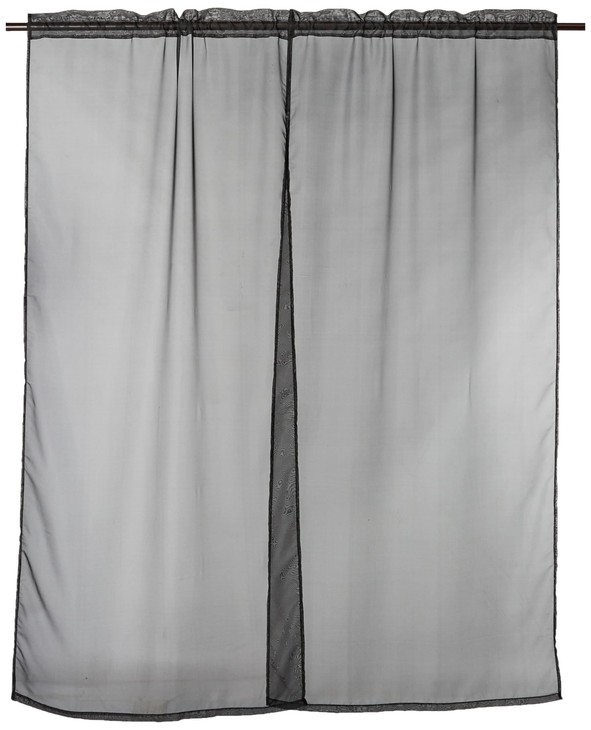 Amazon.com: Elegant Comfort 2-Piece Sheer Panel with 2inch Rod Pocket ...