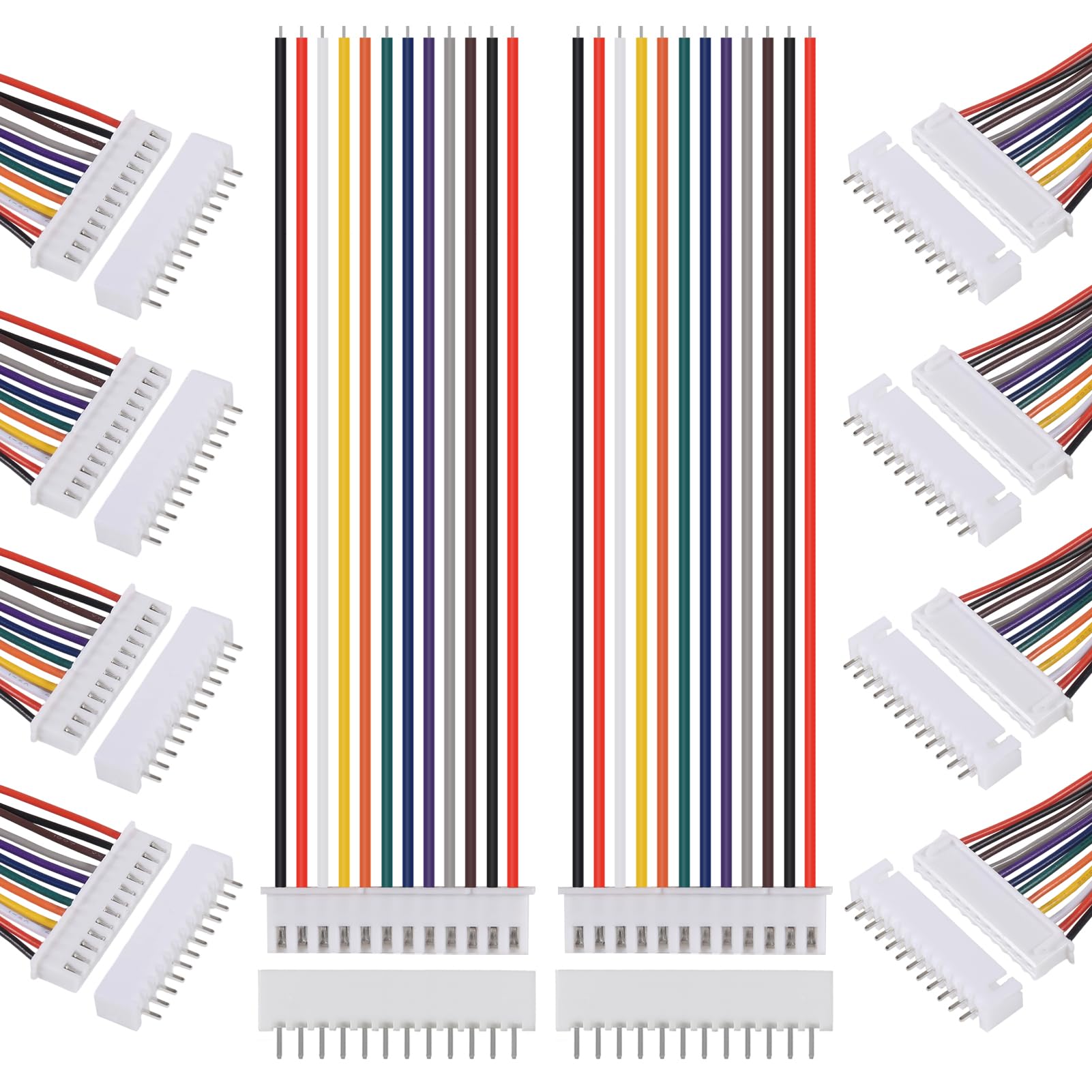 Snapklik.com : ACEIRMC 10Pairs JST-XH Connector Kit, XH 2.54mm 12 Pin ...