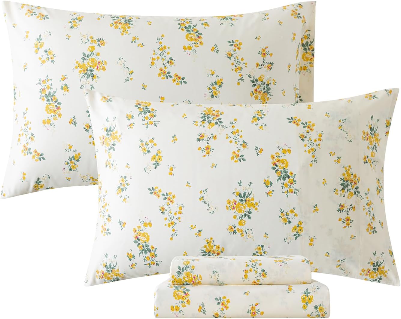 Amazon.com: La Sheer 100% Cotton Percale Sheets for Queen Size Bed - 14 ...