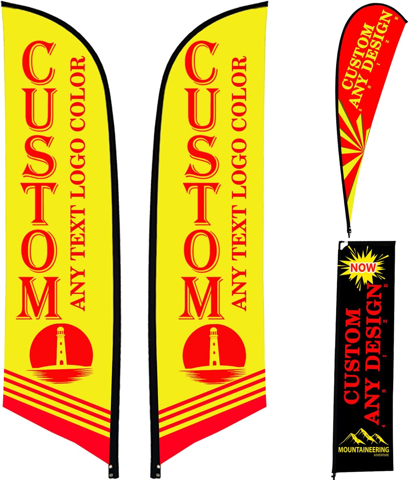 Amazon.com: YUNBABA Custom Feather Flag Advertising Store Sign ...