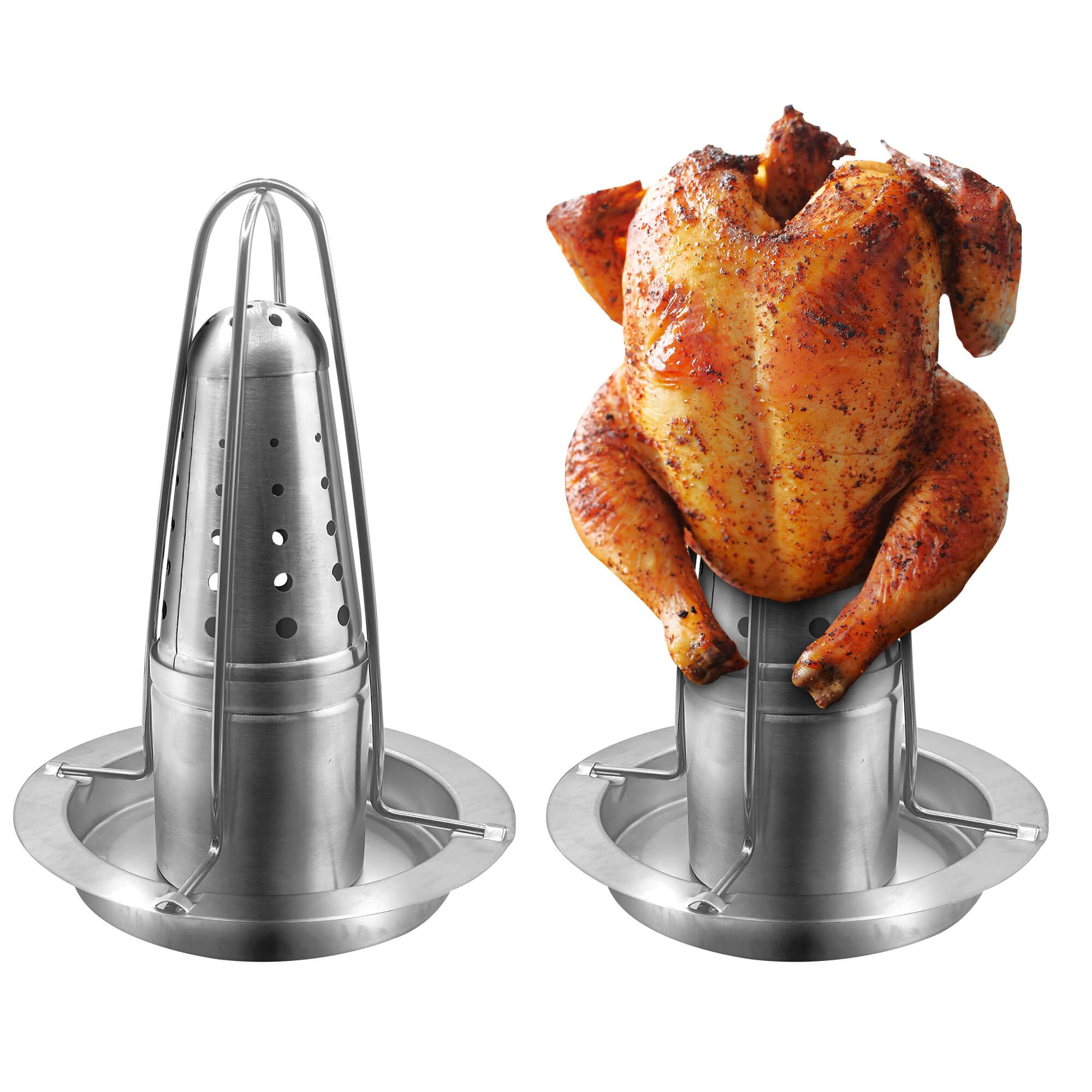 Amazon.com : BaokiTook 2 Pack Beer Can Chicken Holder for Grill ...