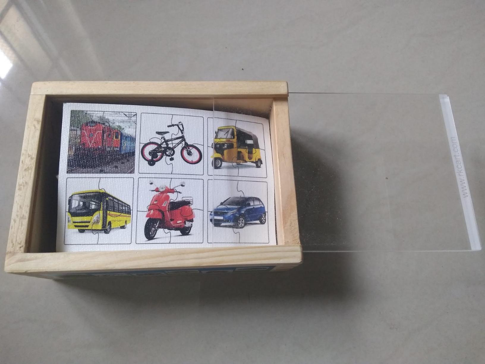 RK Cart Transport Vehicles Simple Puzzles for Kids, 4 Piece Wooden ...