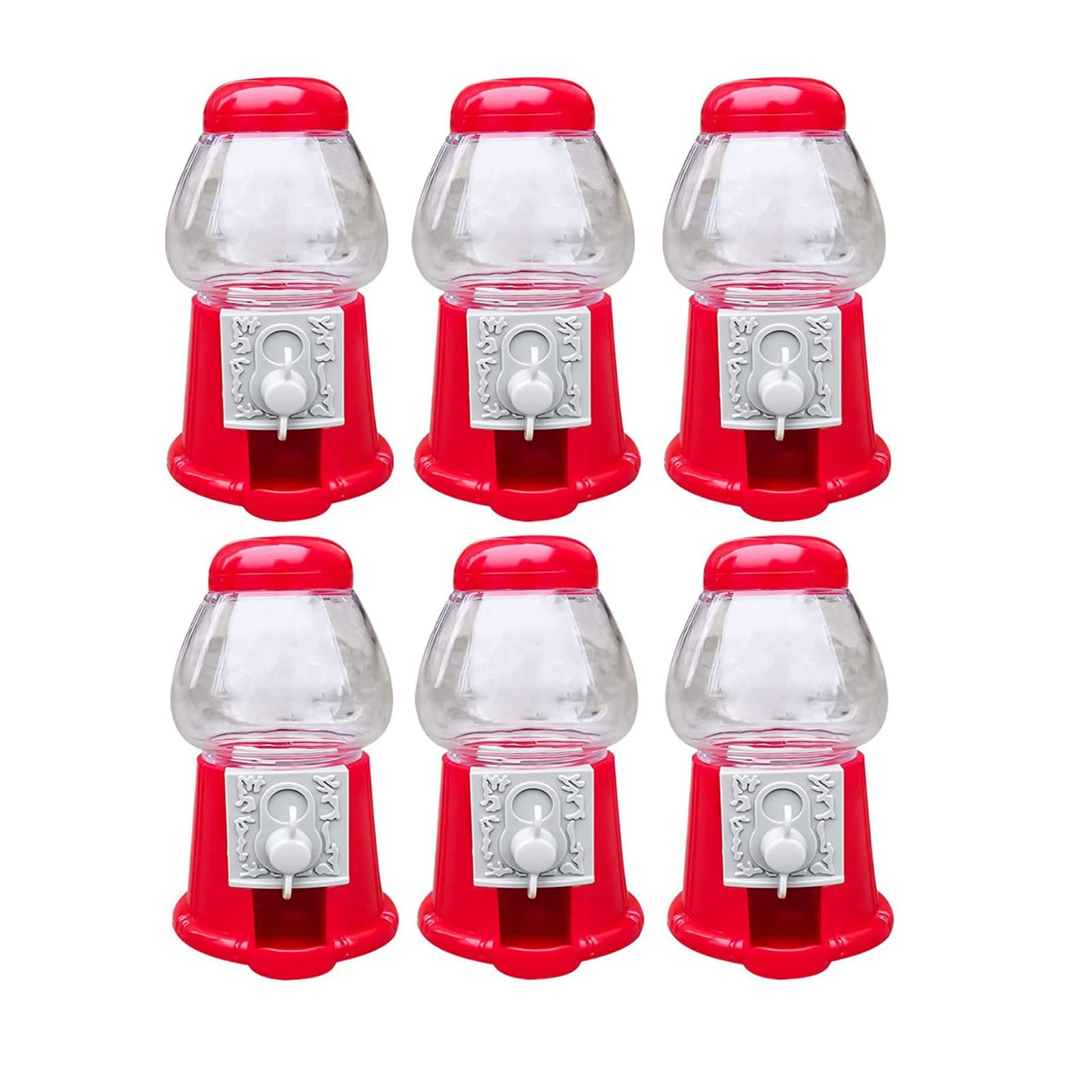 Amazon.com: Gumball Machines - Pack of 6 - Mini 5” Plastic – Small Set ...