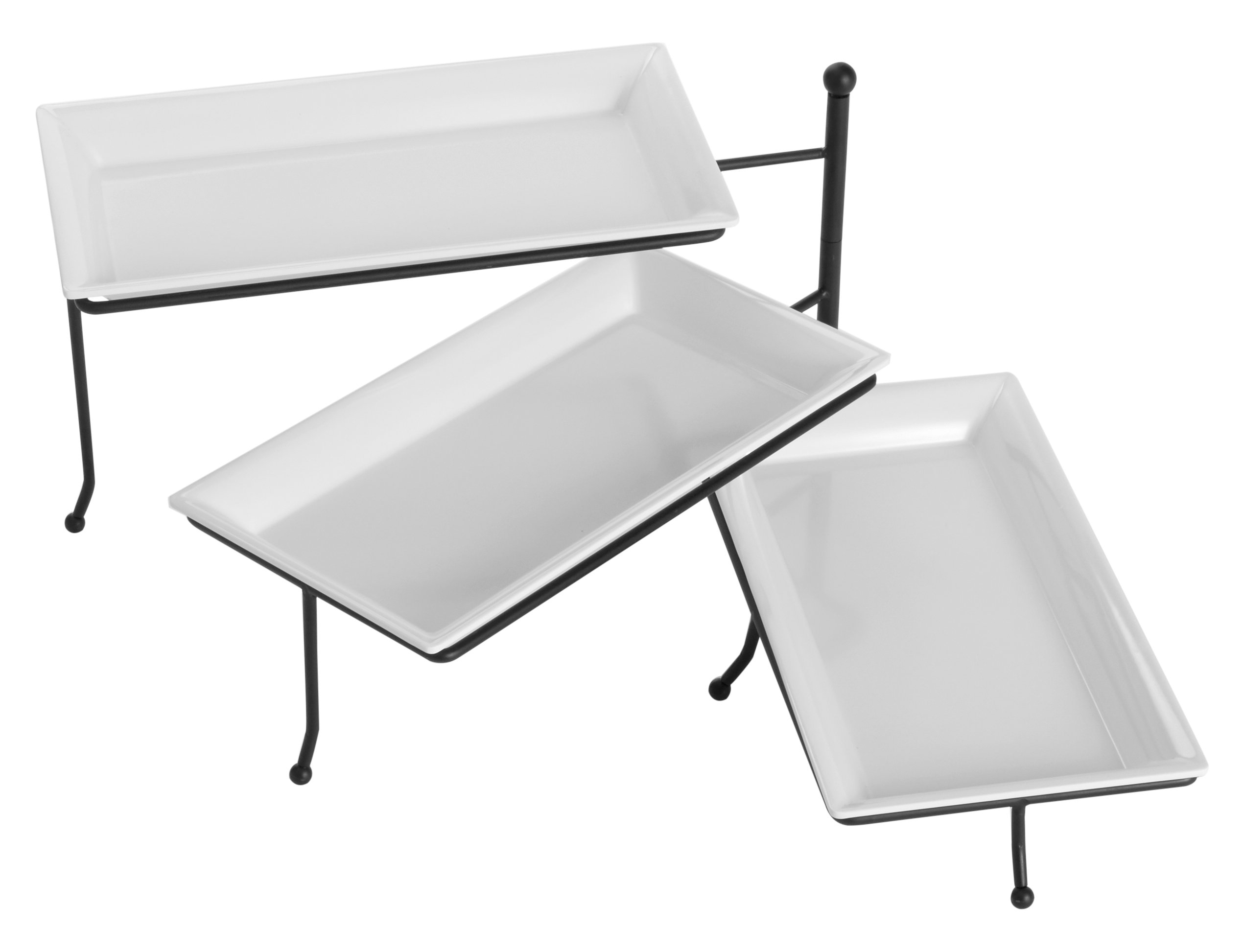 Amazon.com: American Metalcraft TTMEL3 Rectangular Three-Tier Foldable ...
