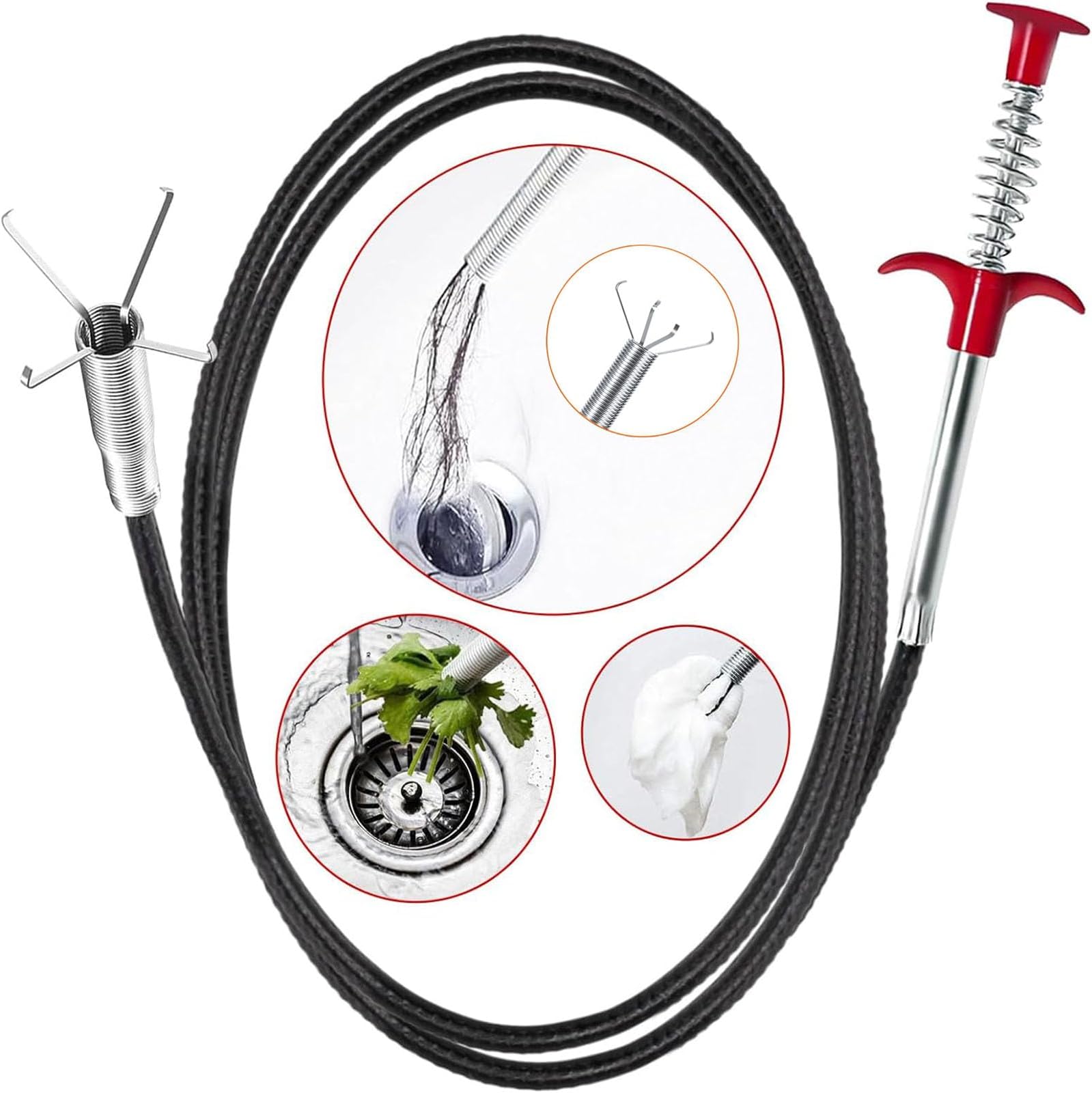 DR.PEN Flexible Grabber Claw Pick Up Reacher Tool (Drain Clog Remove ...