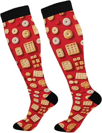 Amazon.com: AIXIWAWA Compression Socks-Pattern Biscuits 1 Pair for ...