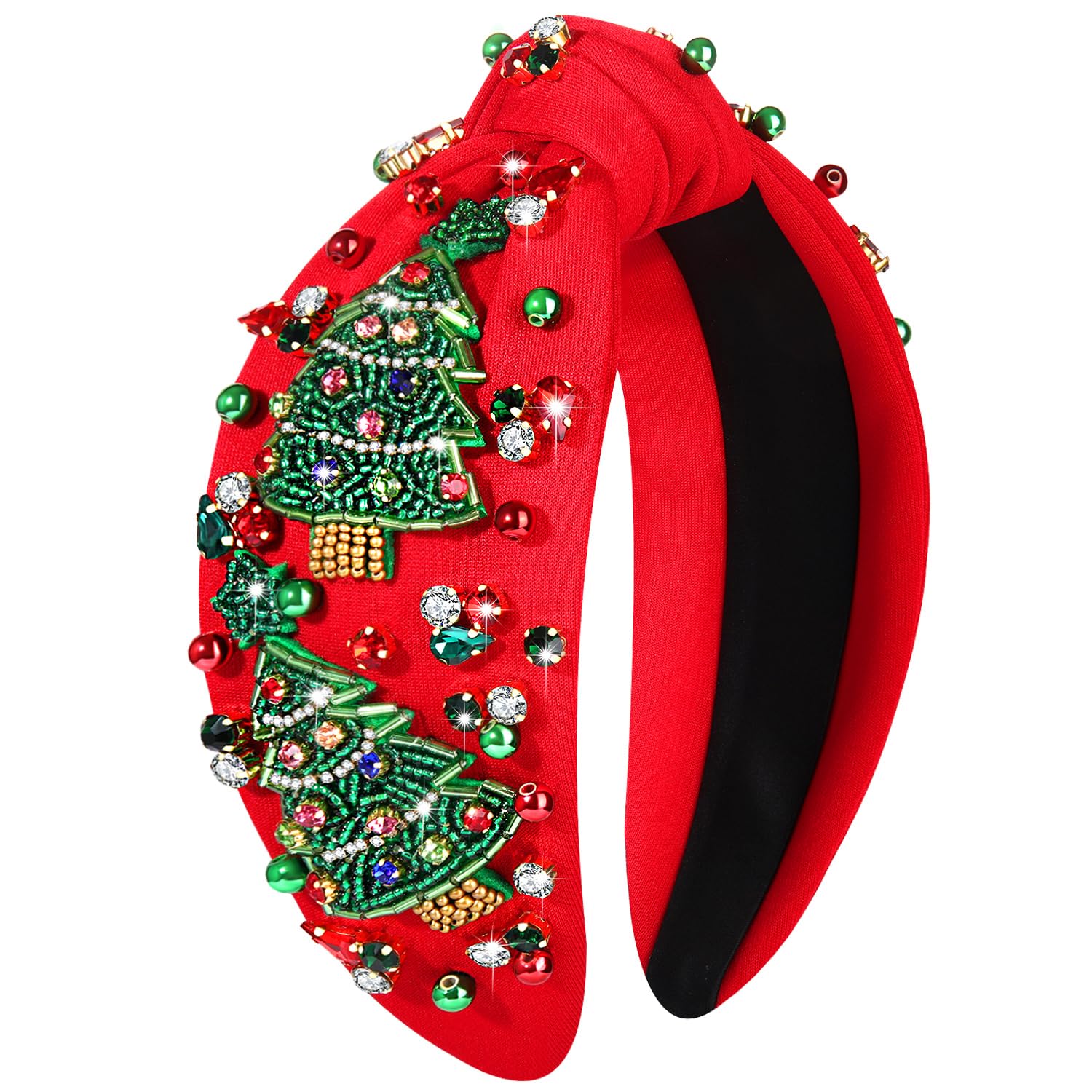 Amazon.com : Christmas Headband for Women Beaded Christmas Tree ...