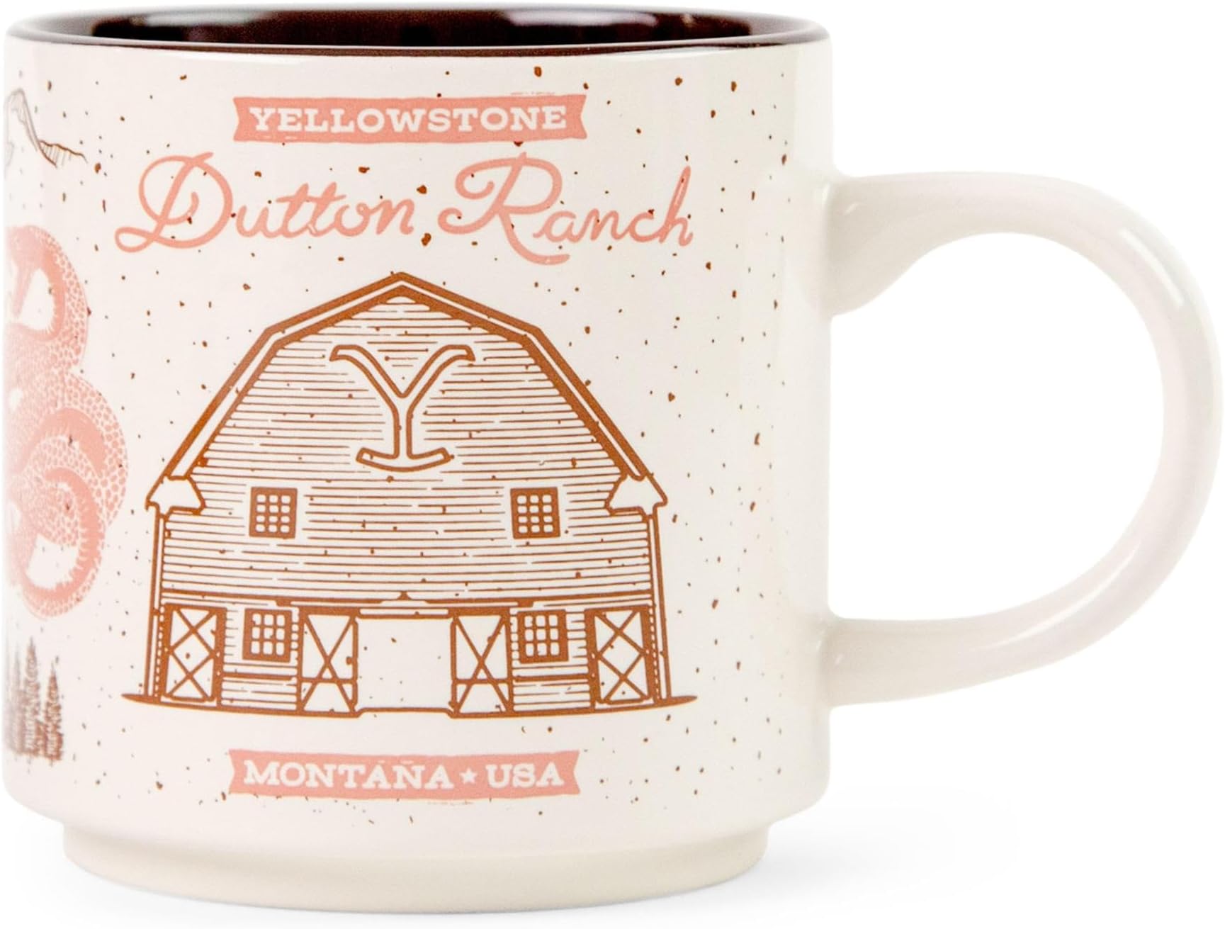 Amazon.com: Silver Buffalo Yellowstone Dutton Ranch Ceramic Mug ...