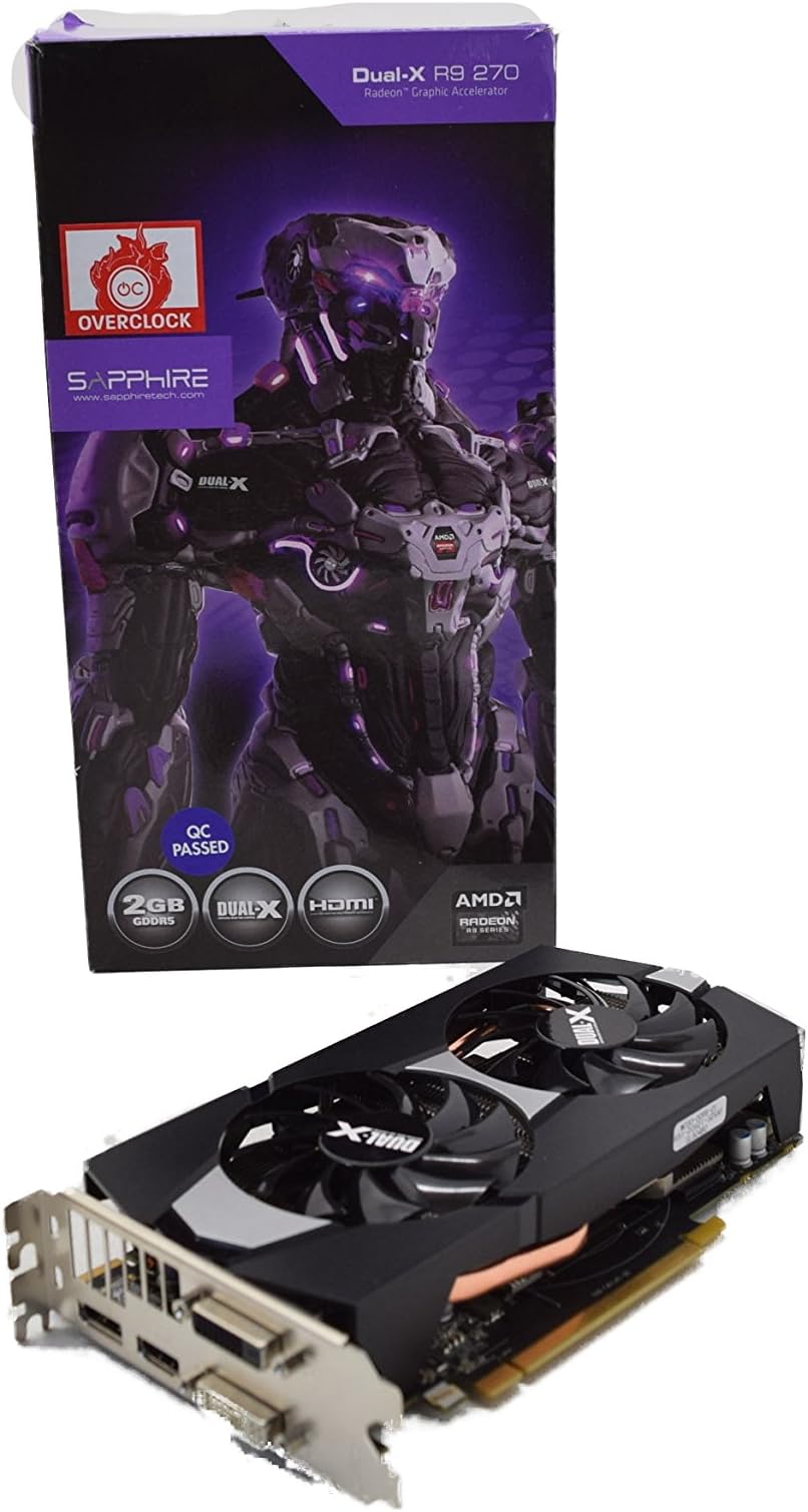 Amazon.com: Sapphire Radeon R9 270 2GB GDDR5 DVI-I/DVI-D/HDMI/DP Dual-X ...