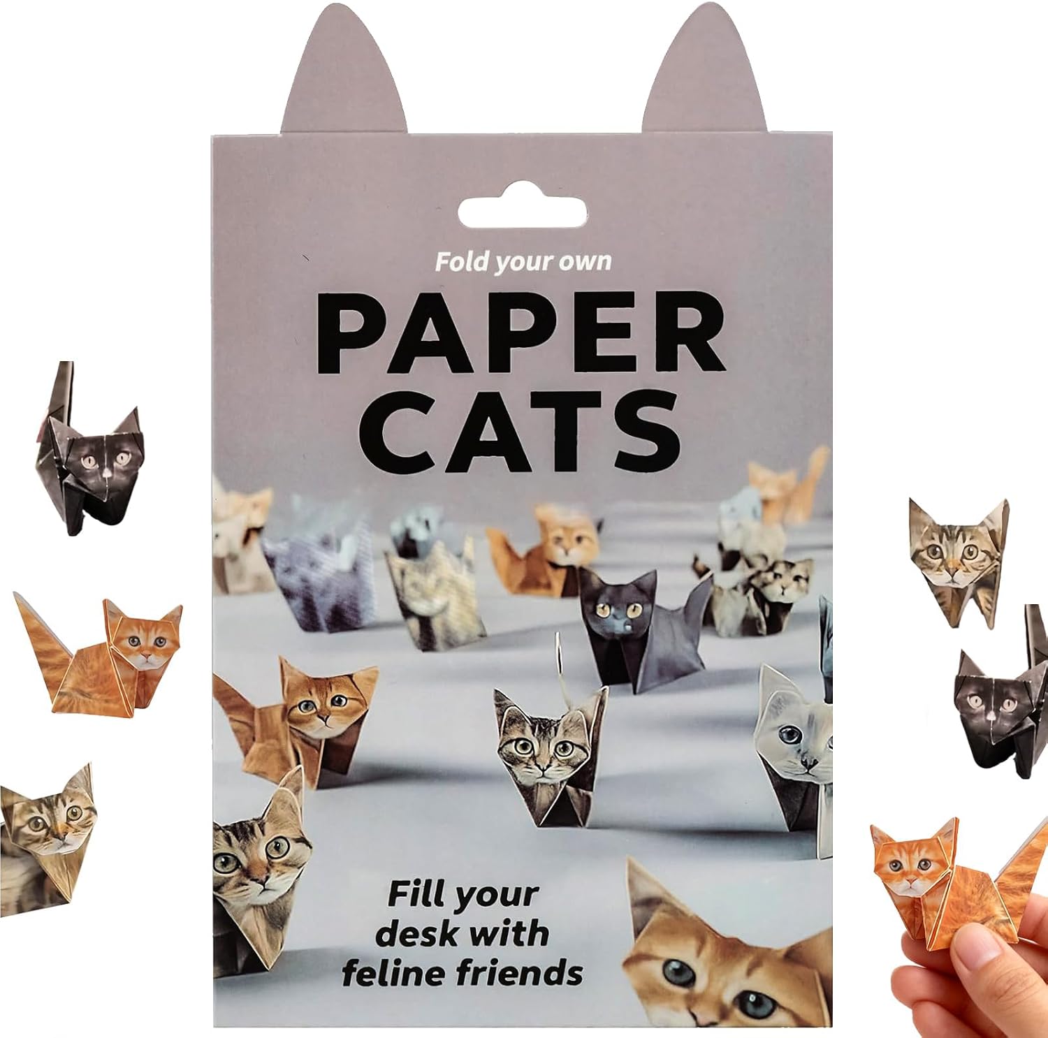 Pipihome Paper Cats Kit, 50 Sheets 3D Origami Paper Cats Kit, Fun Arts ...