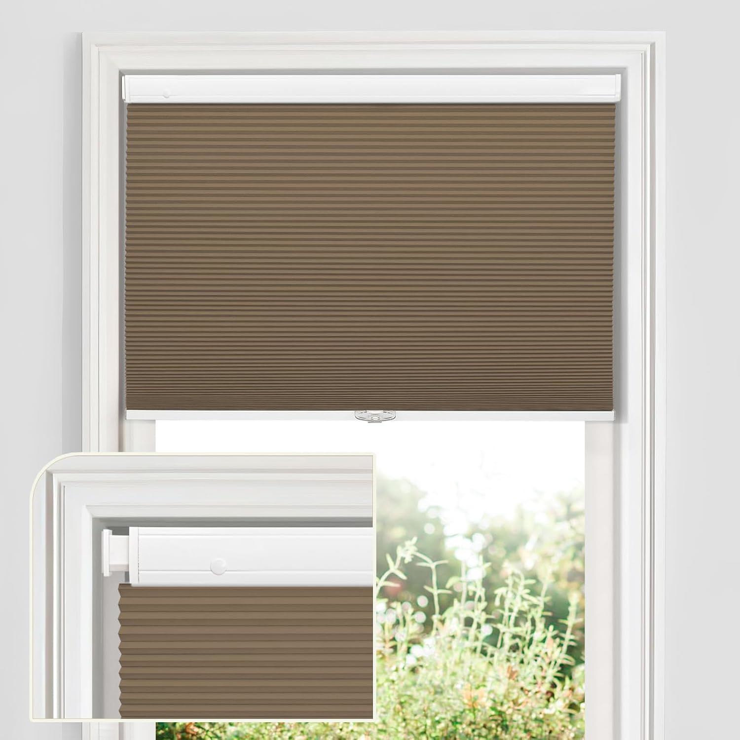 Amazon.com: MiLin Cordless Cellular Shades No Tools No Drill Blinds for ...