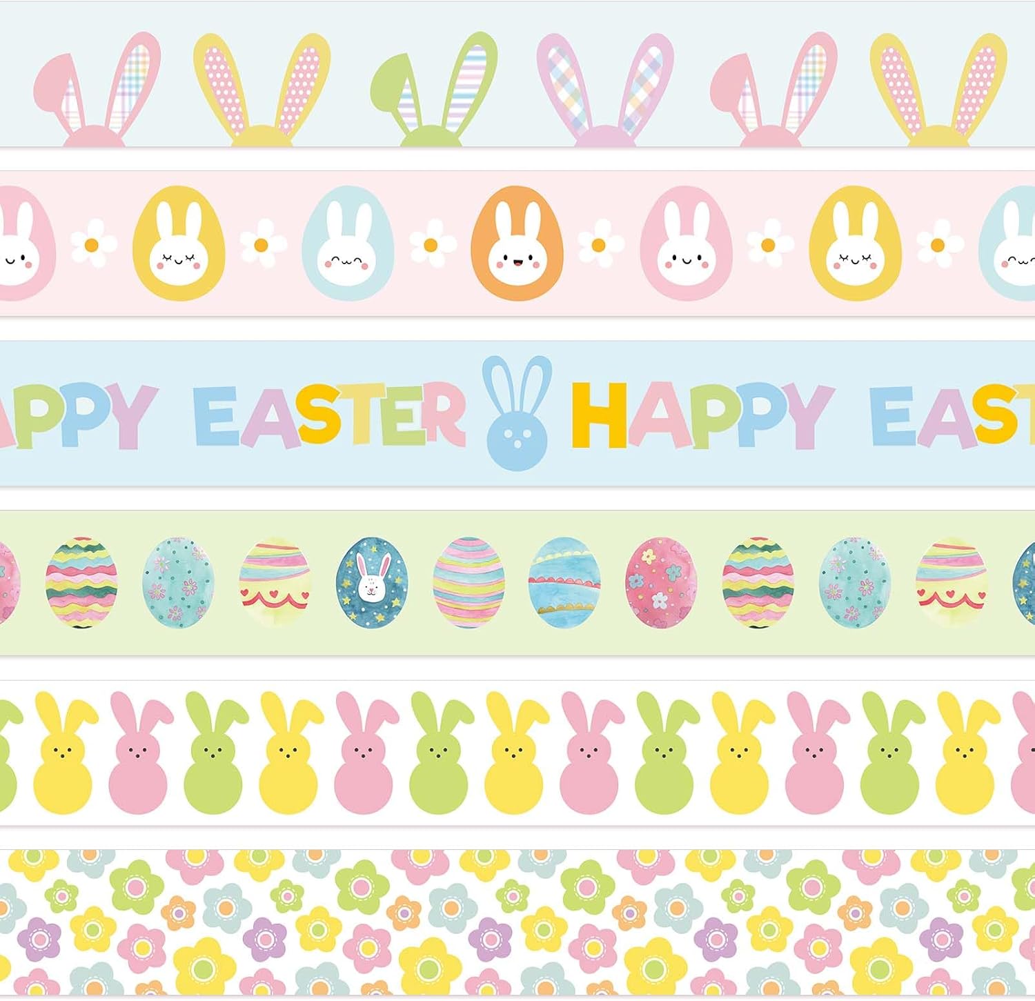 Amazon.com: JarThenaAMCS 60Pcs Easter Bulletin Board Borders Cartoon ...