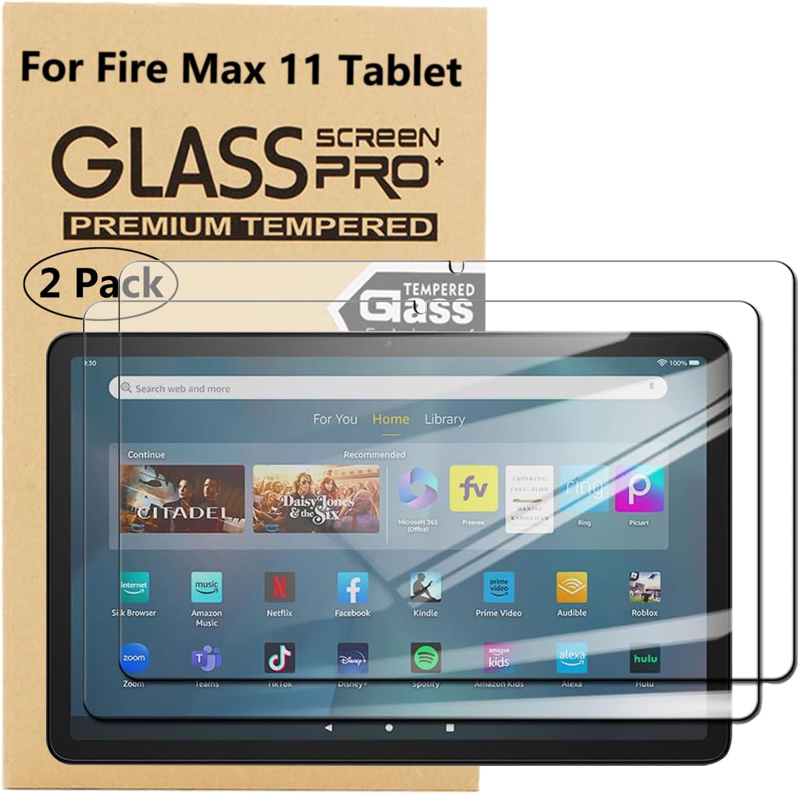 Amazon.com: maomini [ 2 Pack] Tempered Glass Screen Protector for ...