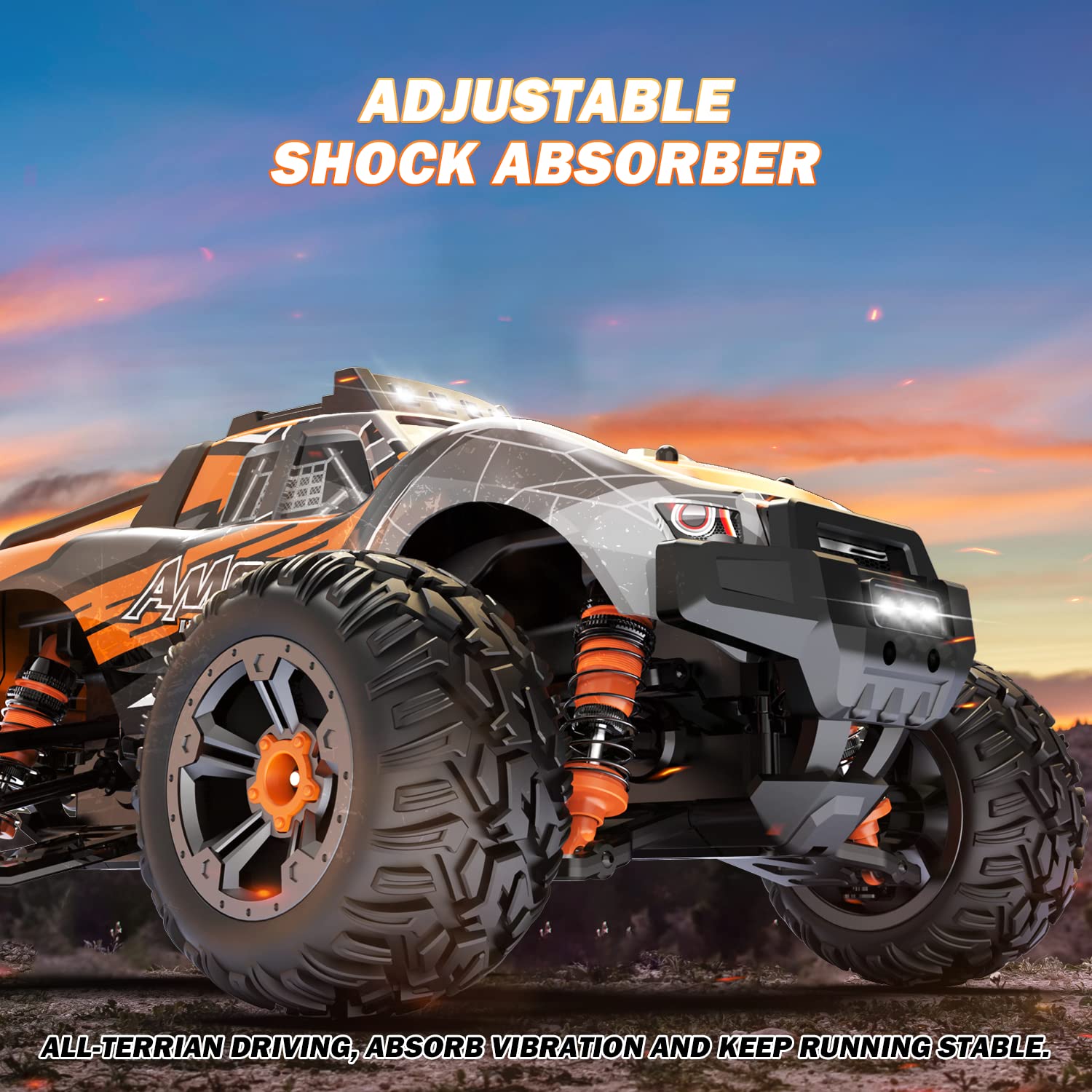 RIAARIO 1:14 RC Cars for Kids, 40KM/H Remote Control Car with 4WD 2.4 ...