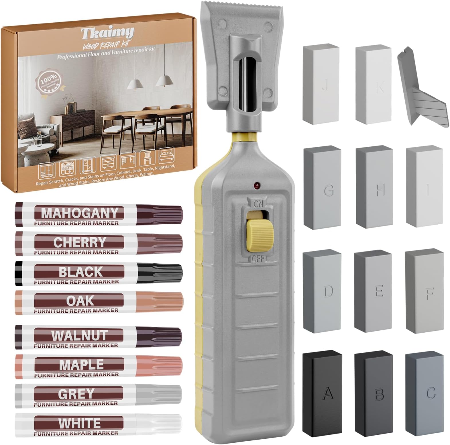 Amazon.com: Vinyl Floor Repair Kit with Heat Pen - 11 Colors Hardwood ...