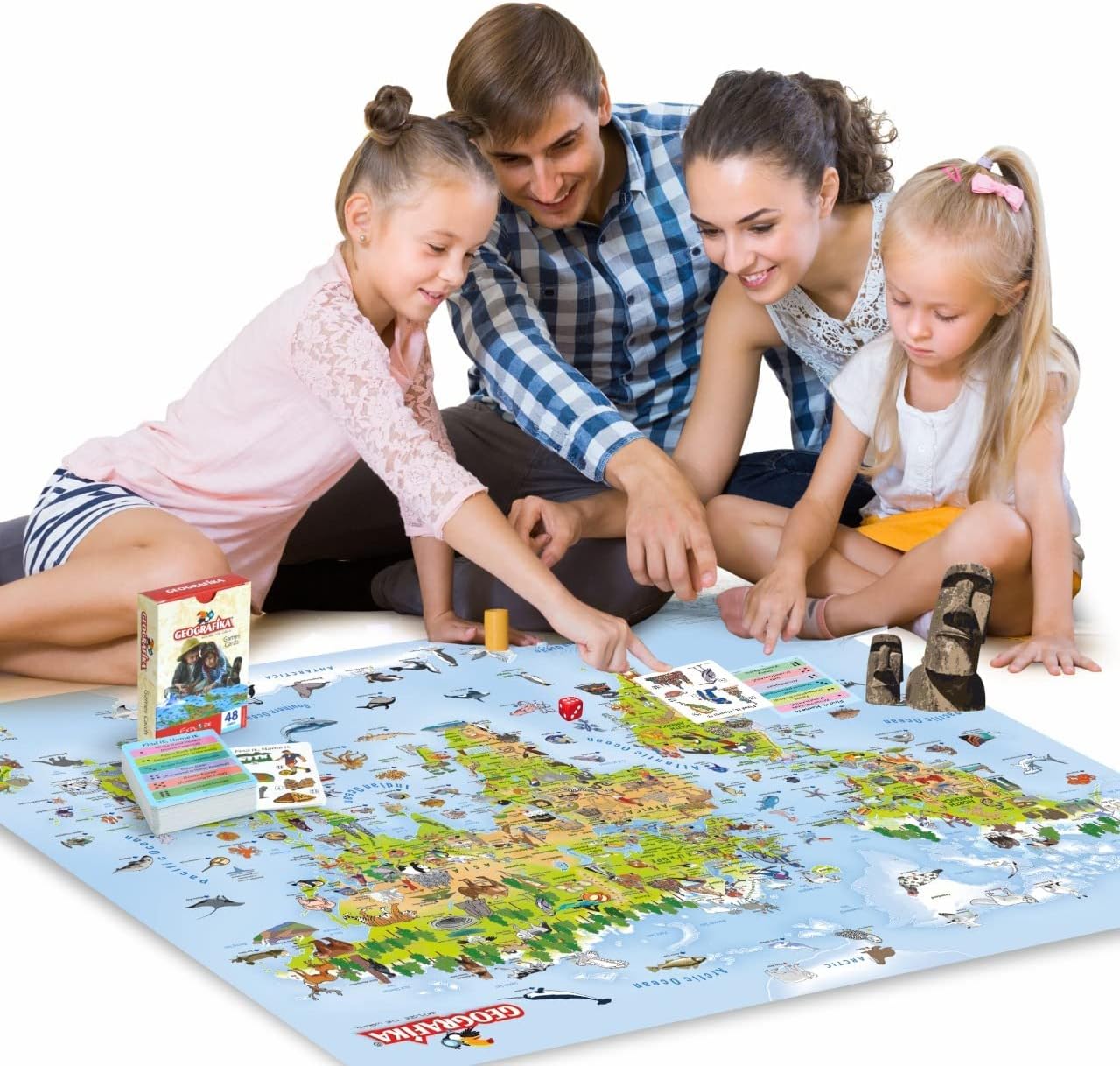 UnikPlay Geografika – Juego de mapas del mundo, noche de juegos, juegos ...
