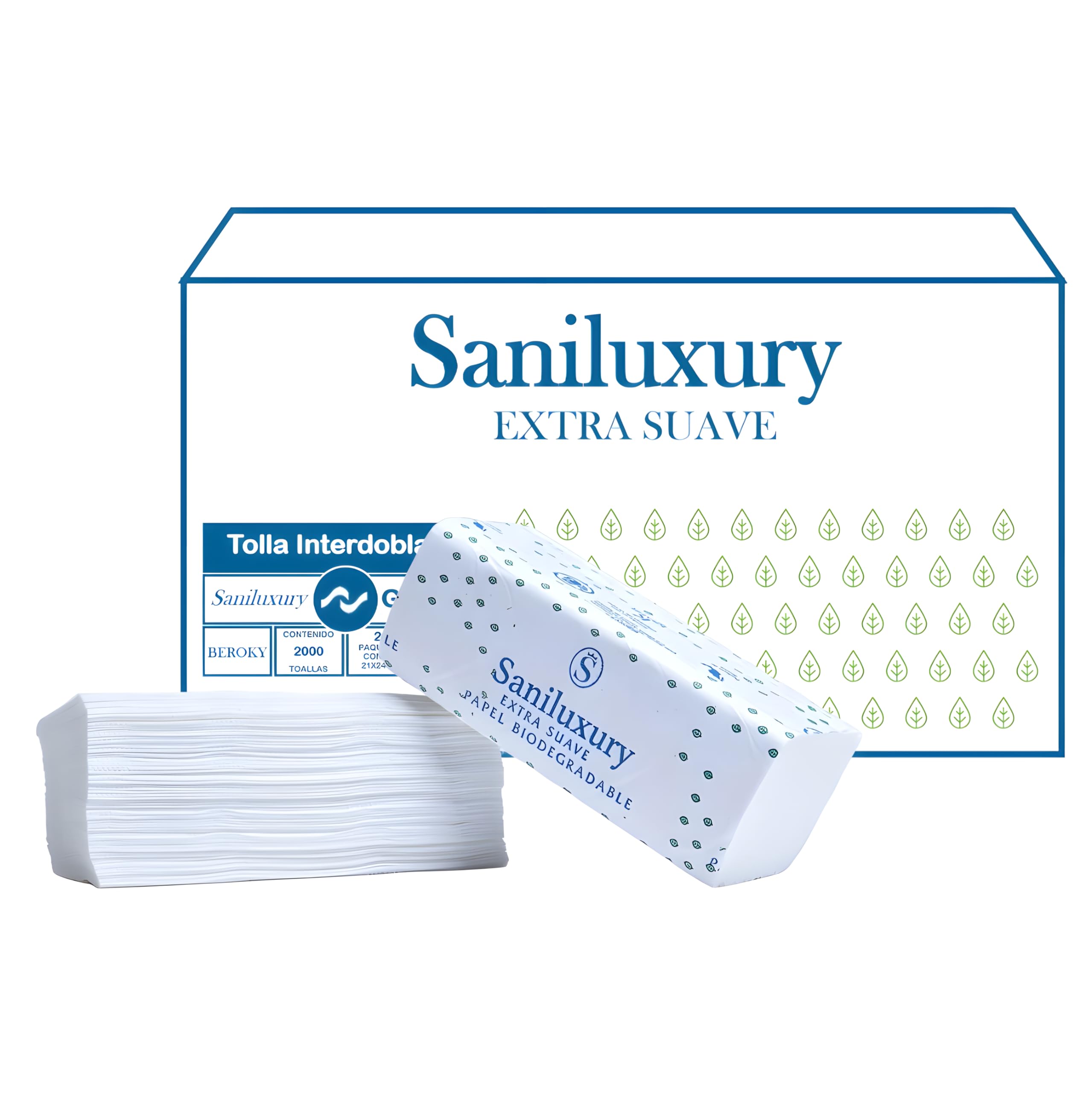 Toalla Interdoblada SANILUXURY Blanca Premium Tipo Sanitas Línea ...