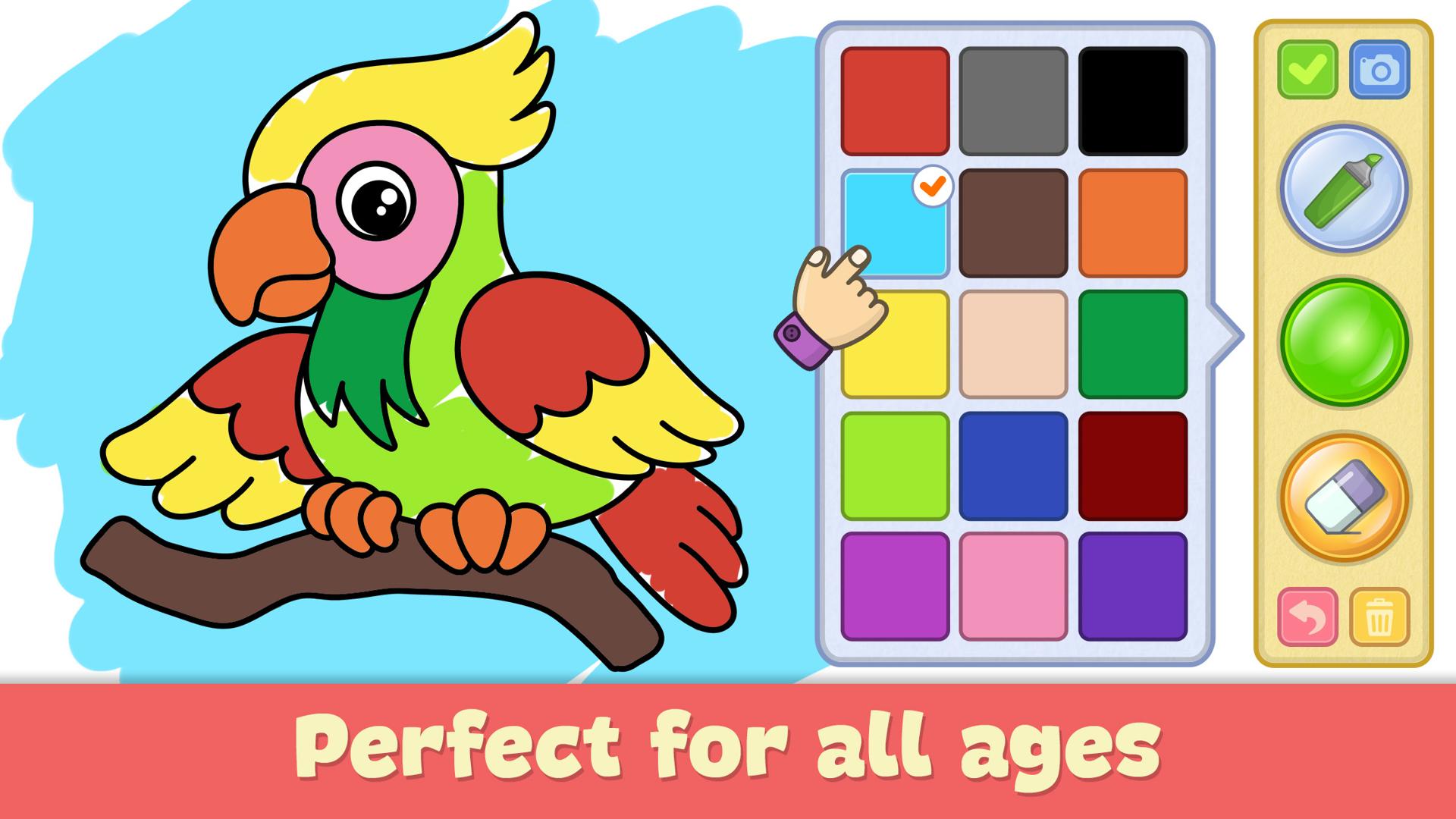 Coloring games for kids - baby drawing pages for toddlers 2-5 year olds ...
