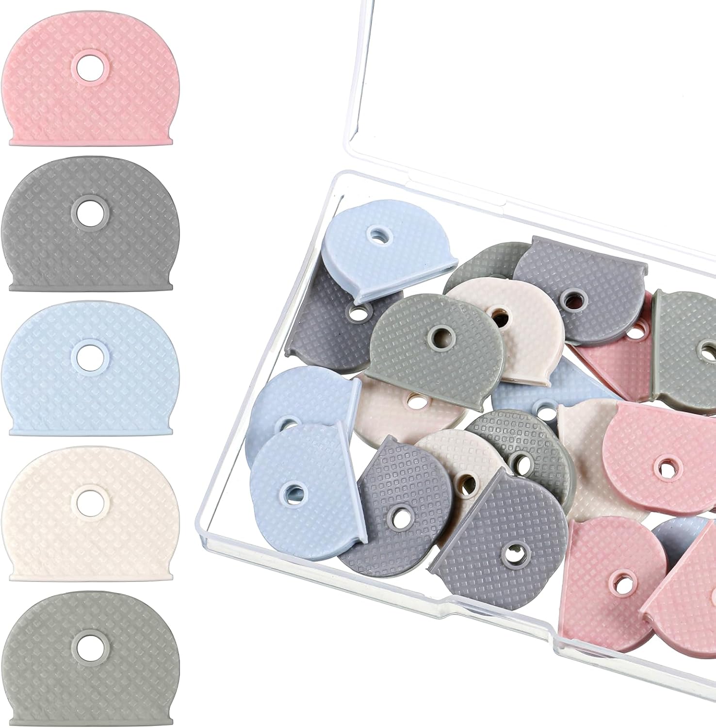 Amazon.com: 25 PCS Key Covers Caps Key Cap Tags Assorted Color Keys ...