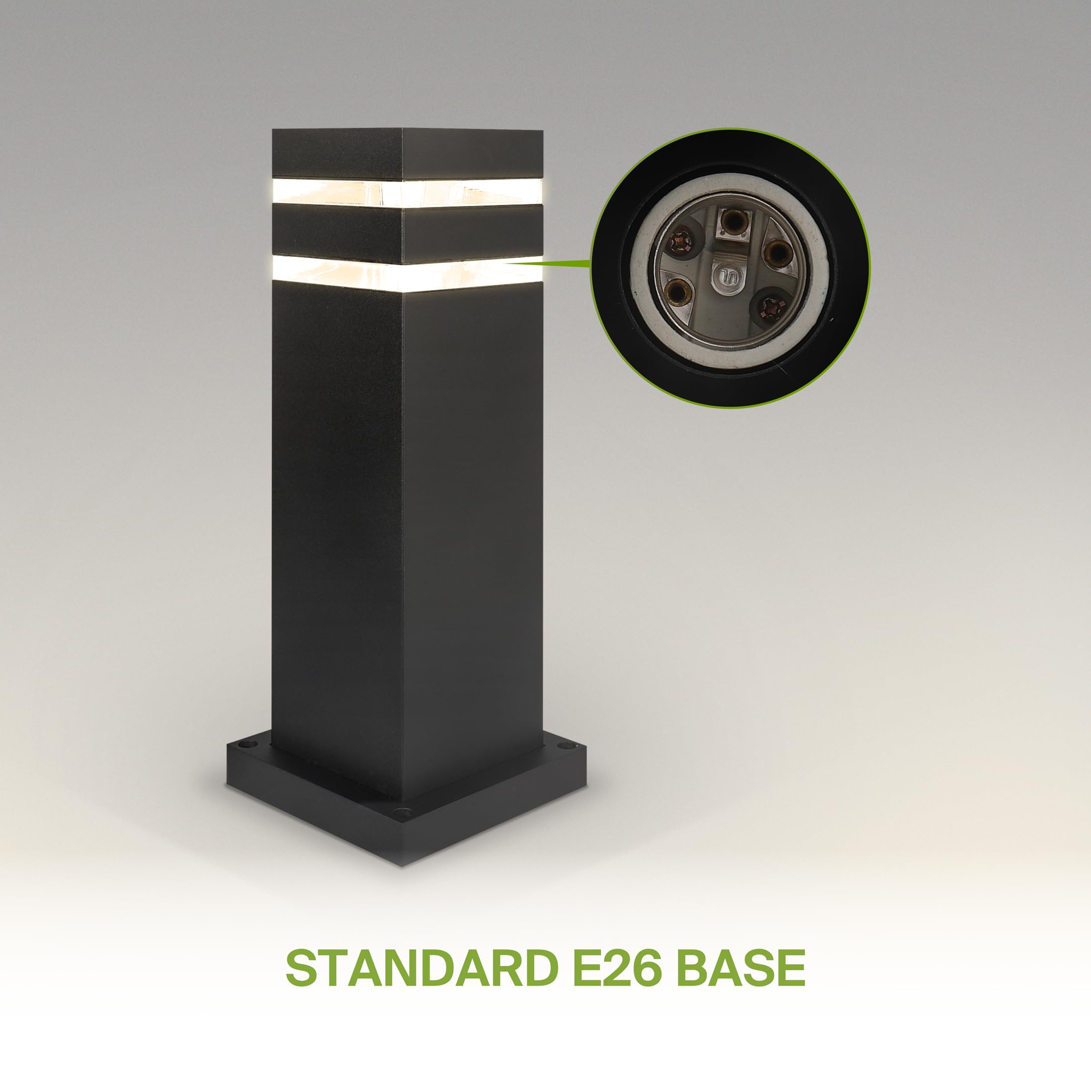Square Bollard Light 120 Volt Havit Fedor Square 24V 12W LED Tri