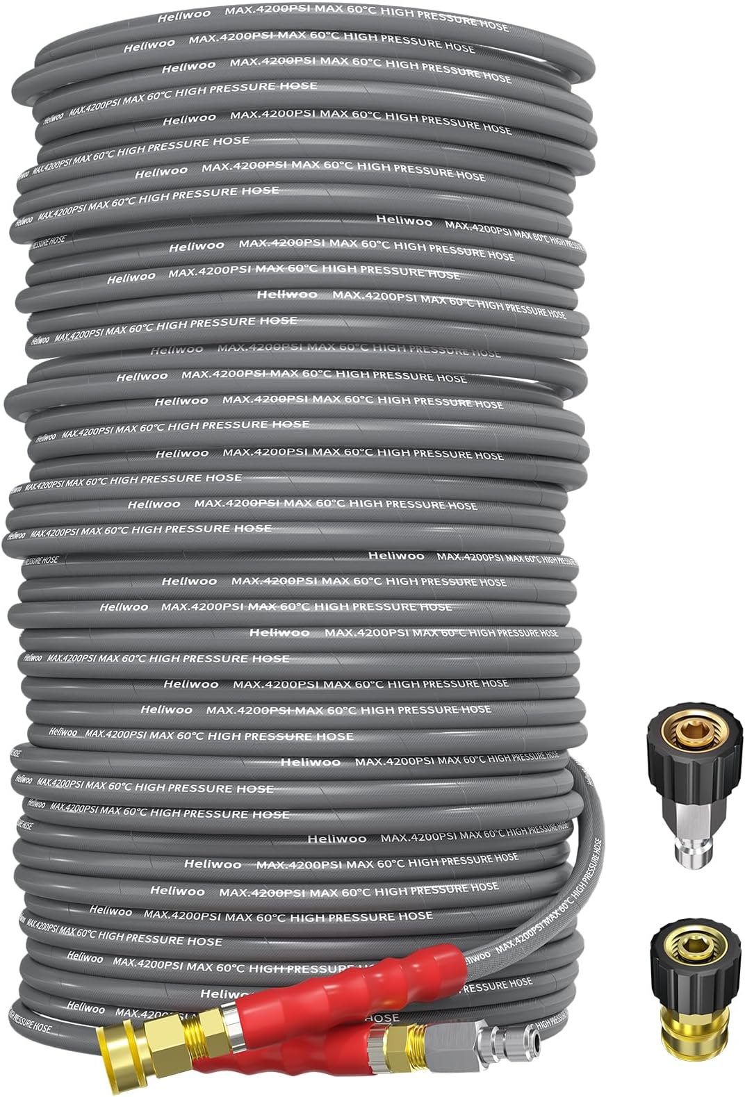 Amazon.com: Pressure Washer Hose 100FT 1/4''- 4000 PSI High Tensile ...