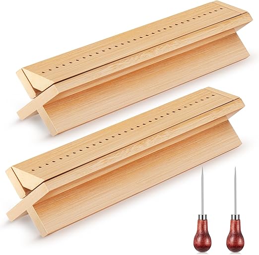 Amazon.com: Dunzoom 2 Pcs Bamboo Book Binding Cradle with 2 Awls Book ...