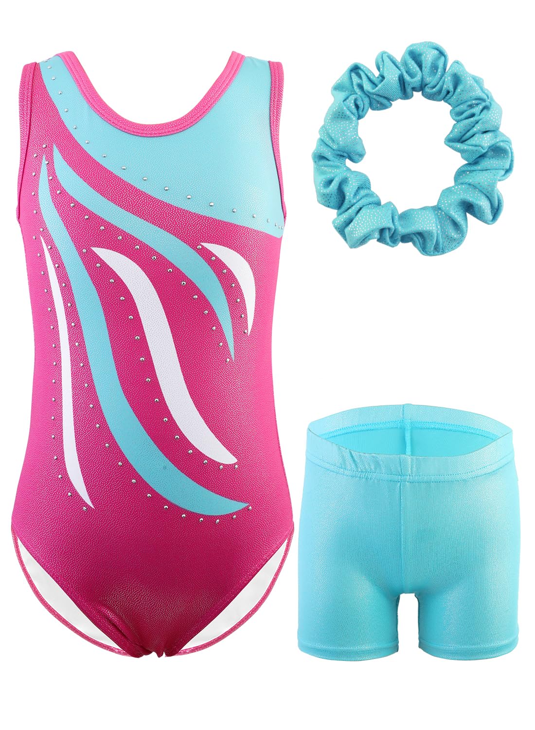 Snapklik.com : EQSJIU Girls Gymnastics Leotards Rose Red Leotard