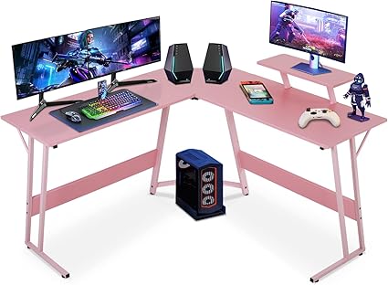 Amazon.com: Pazidom L Shaped Gaming Desk, 50 inch Corner Desk, Office ...