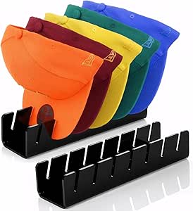 TrustBlai Hat Organizer for Baseball Caps, 2 Pack Hat Rack for 14 ...