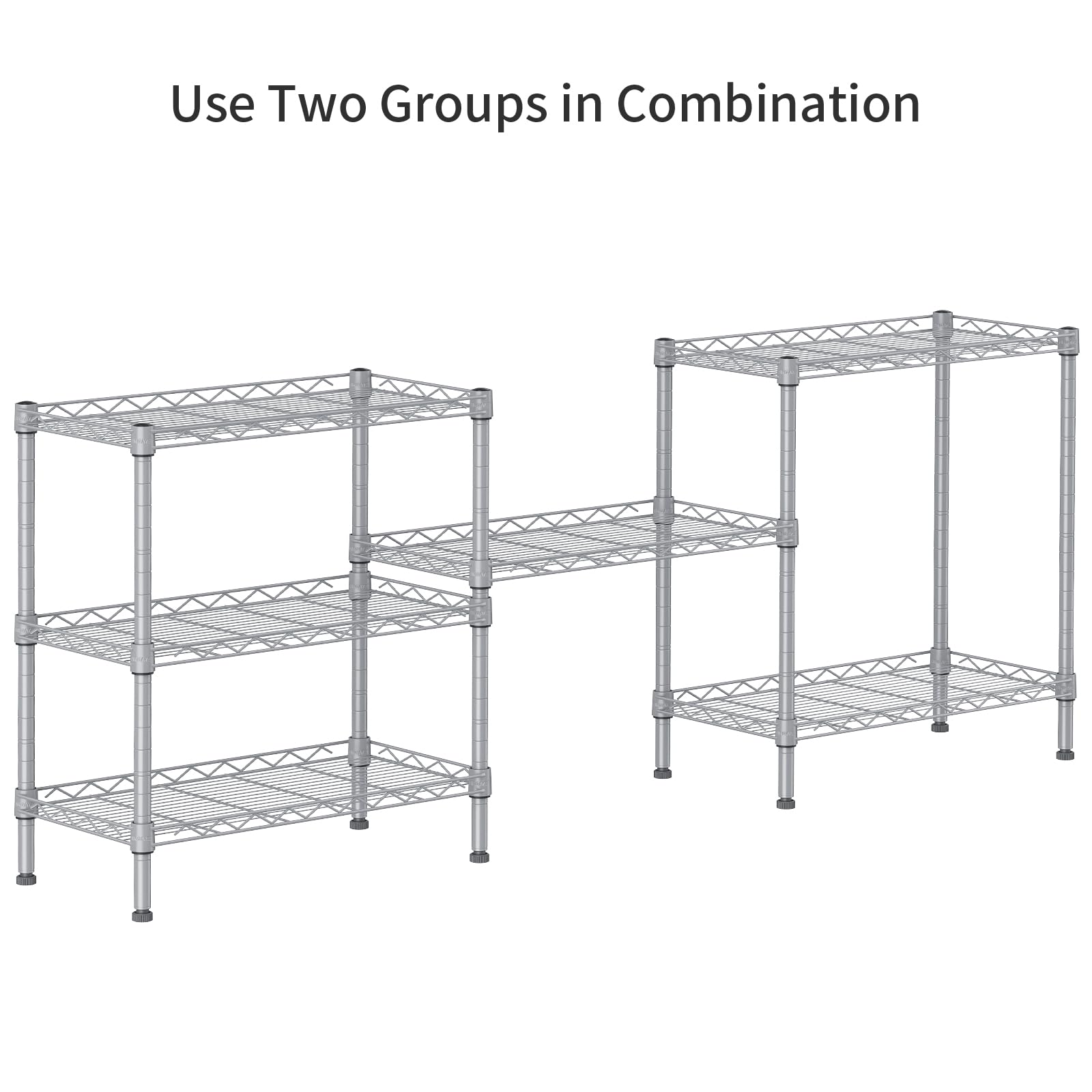 Snapklik.com : SINGAYE 3 Tier Adjustable Storage Shelf Metal Storage ...