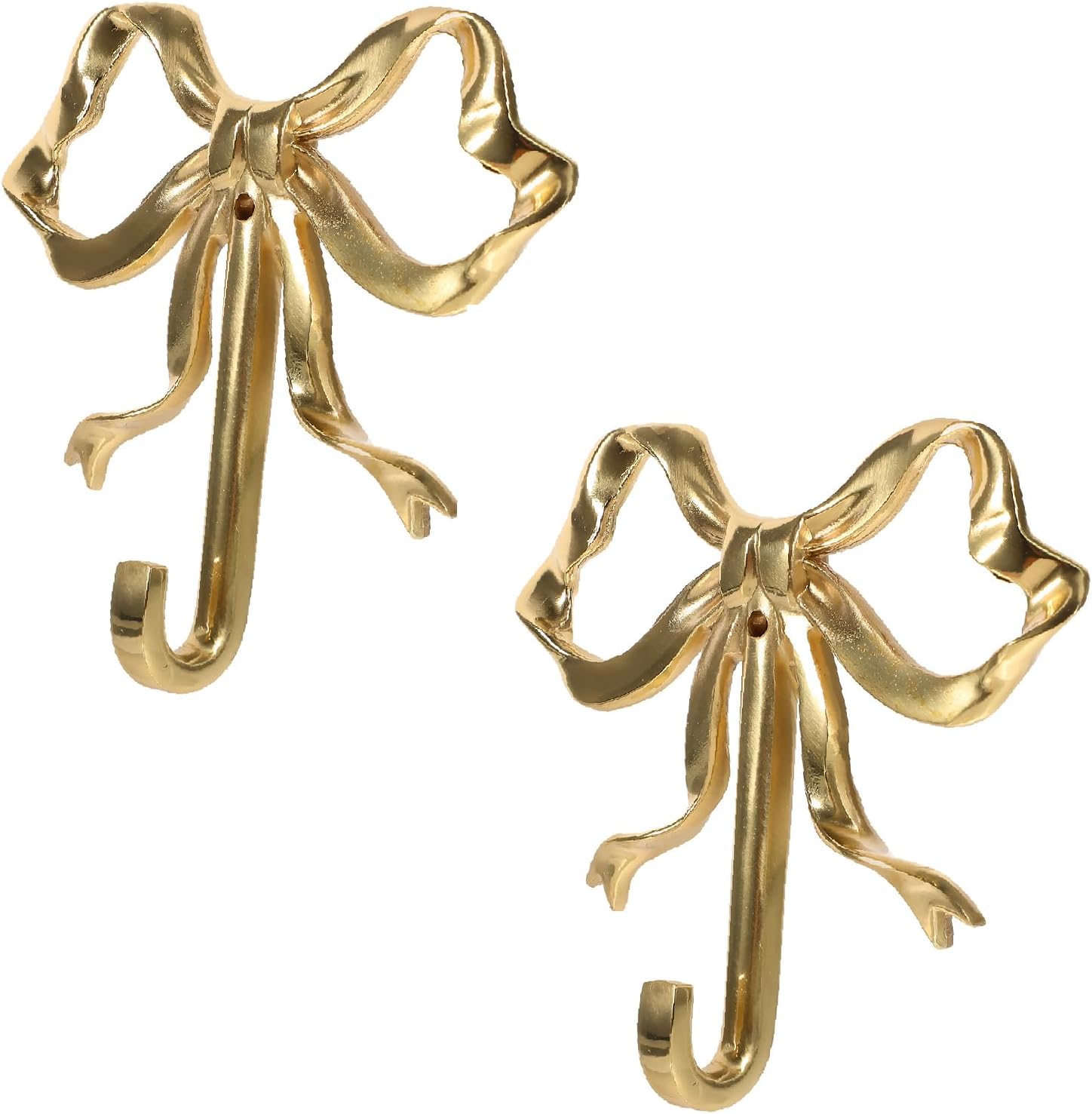 Amazon.com: KOKOWOO 2 Pack Bow Hook Gold Brass Coat Hook Home ...