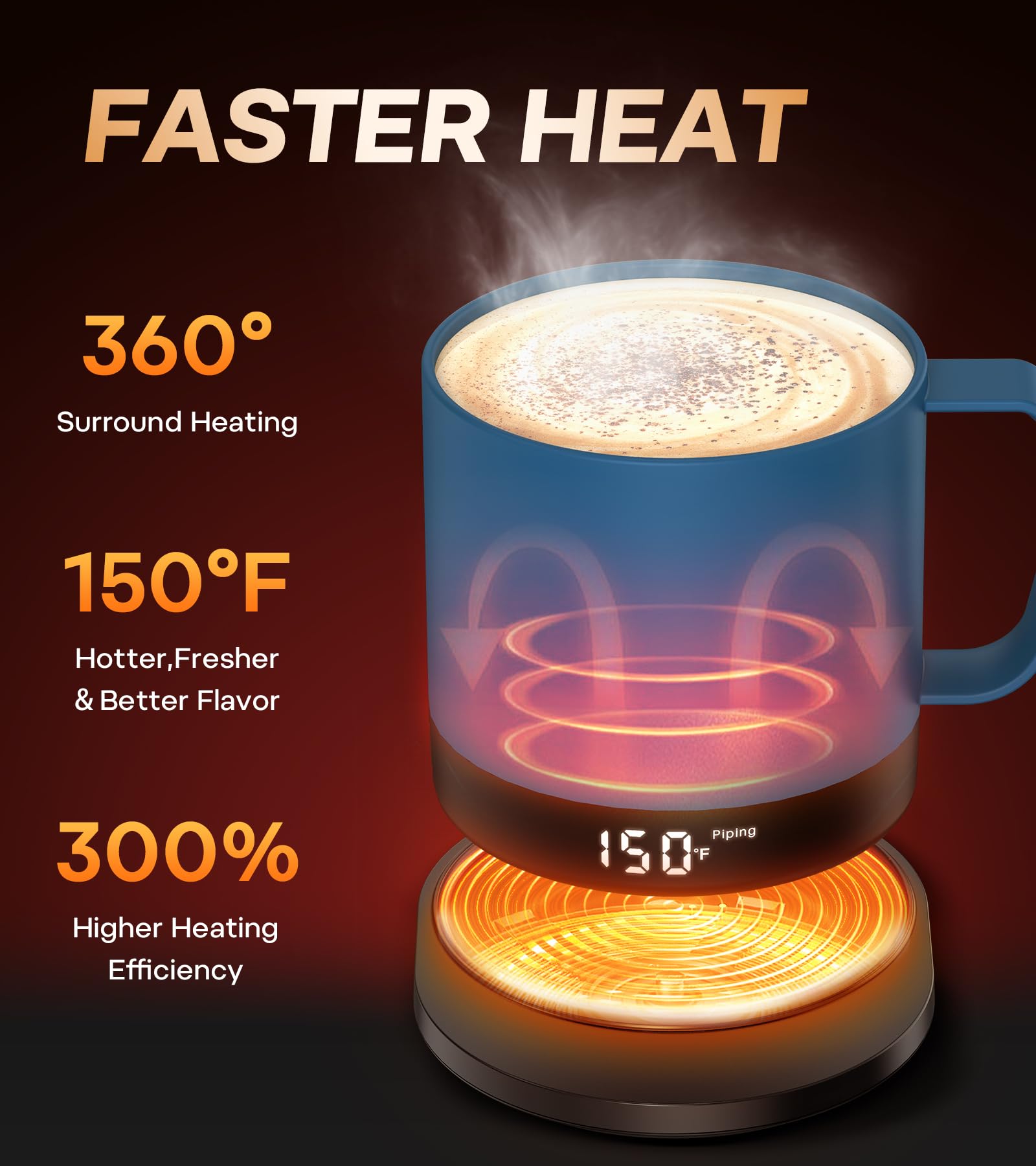 Snapklik.com : Self Heating Coffee Mug, 14 Oz Temperature Control Smart ...