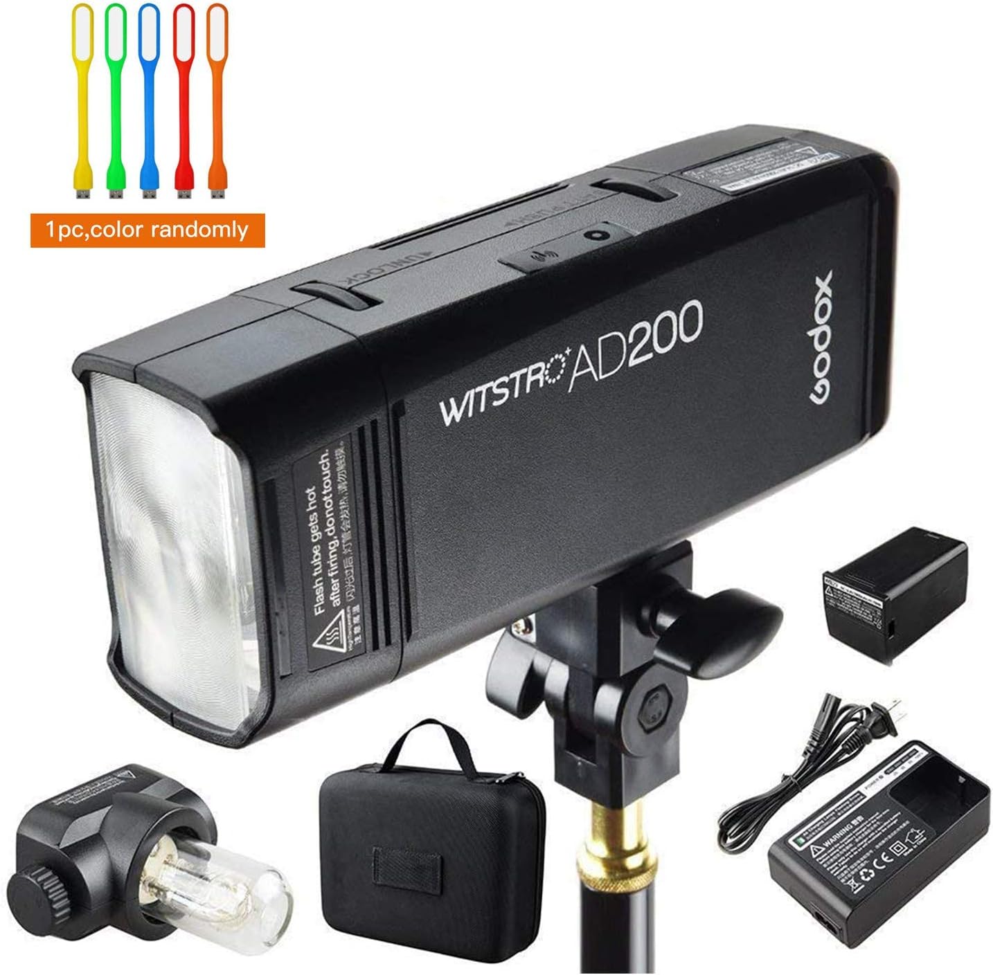 Godox AD200 200W 2.4G TTL Speedlite Flash estroboscópico 18000 HSS ...