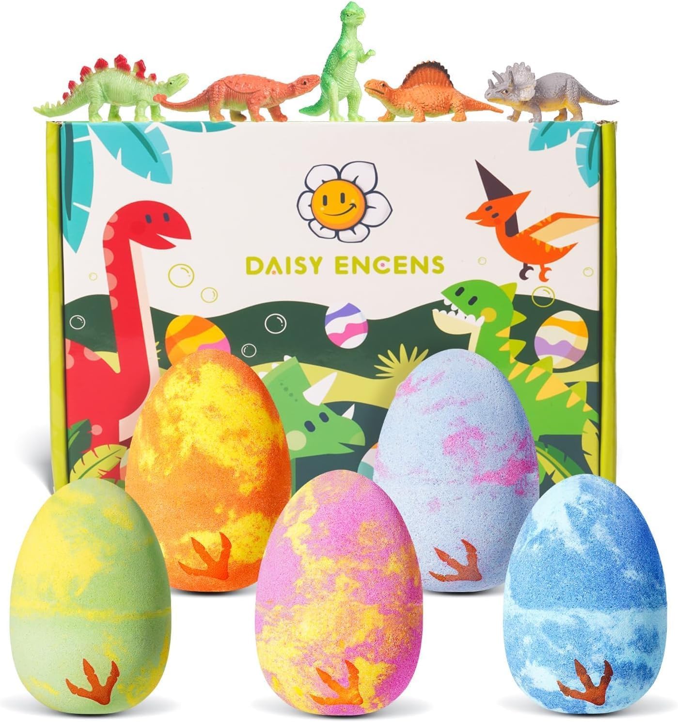Dino Egg Kids Bath Bombs with Surprise Toys Inside, Large Bath Bombs ...