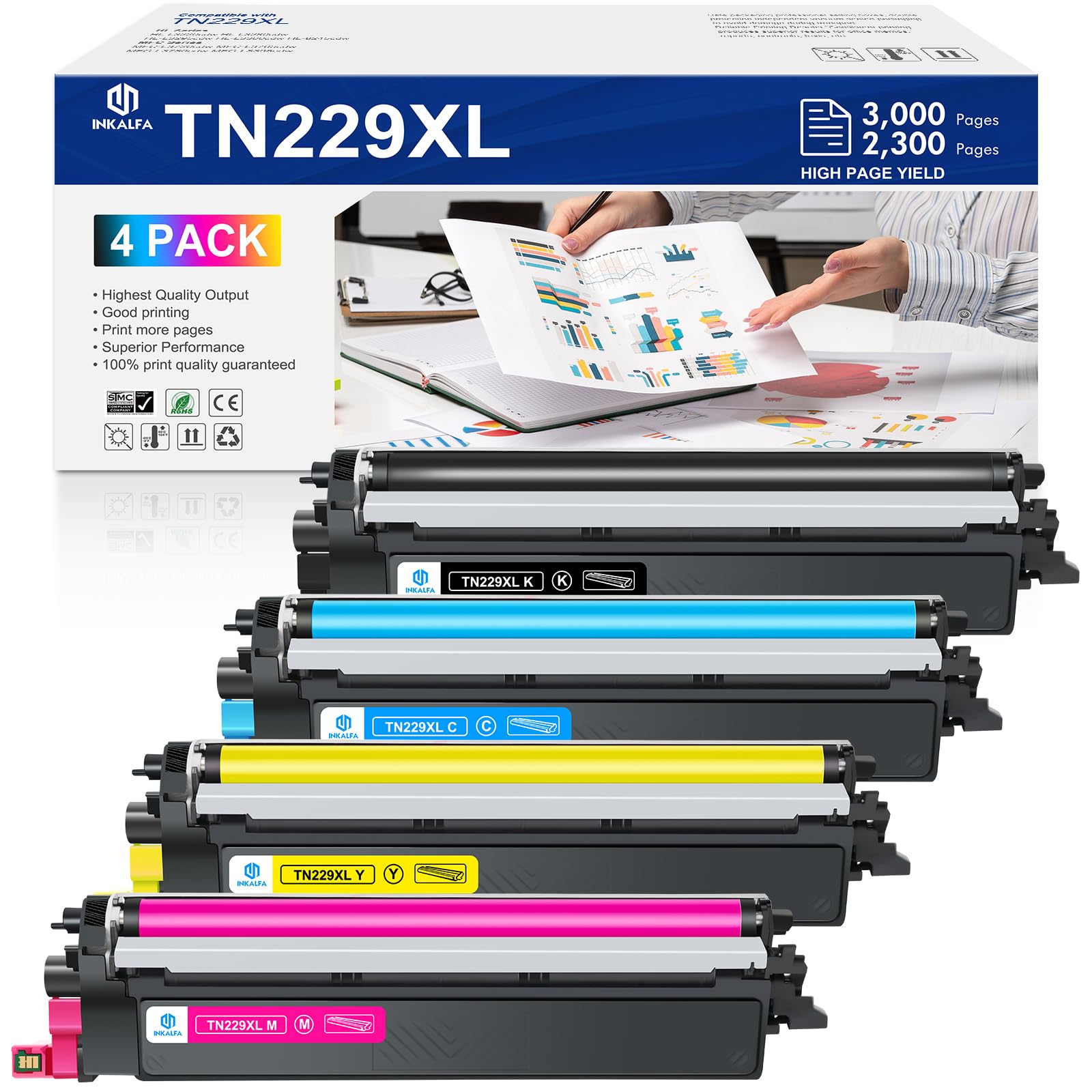 TN229XL TN229 High Yield Toner Cartridge Compatible Replacement for ...