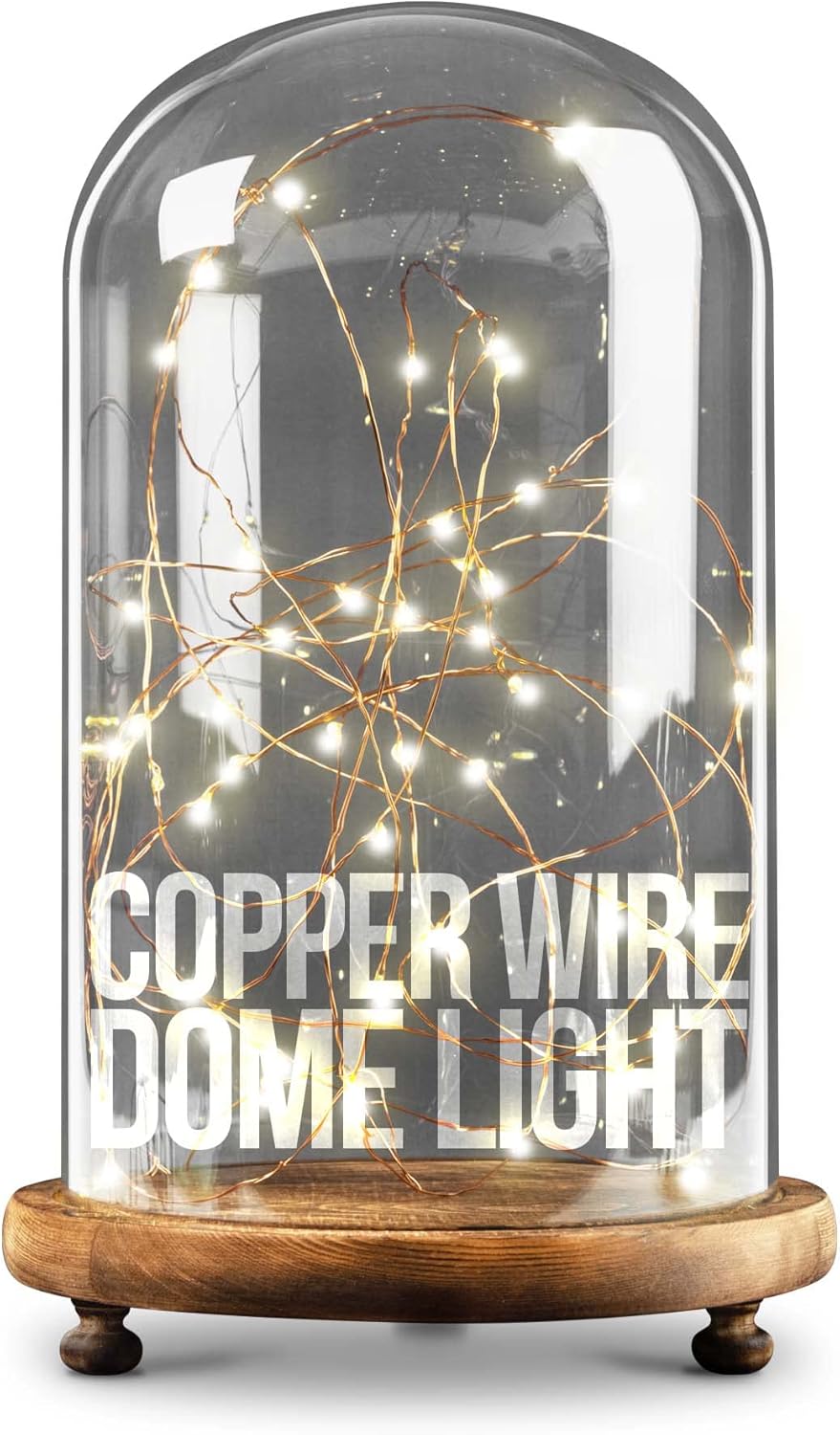 iN Home Copper Wire LED Dome Light with Remote - 50 LED Fairy Lights on ...