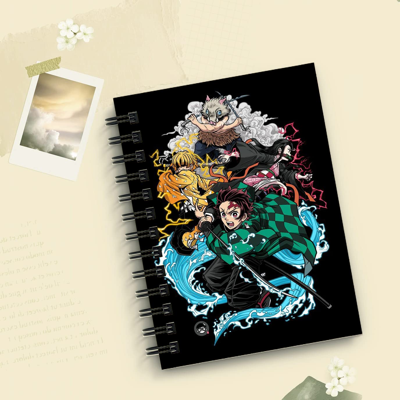 Amber Crafts Demons Slayer Tanjiro A5 6 x 9 Inch Spiral Notebook Diary ...