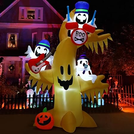 Amazon.com: GOOSH 8 FT Height Halloween Inflatables Scary Dead Tree ...