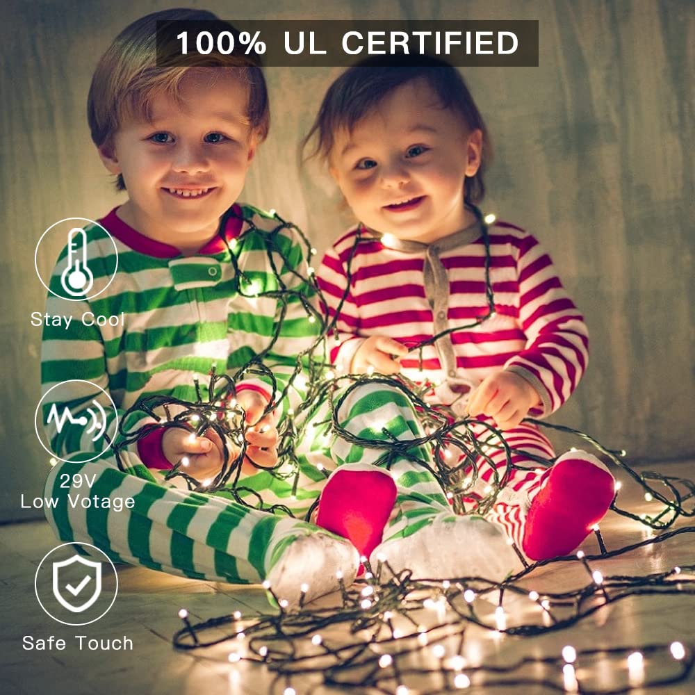 Snapklik.com : Color Changing Christmas Lights, 108Ft 300LED White Warm ...