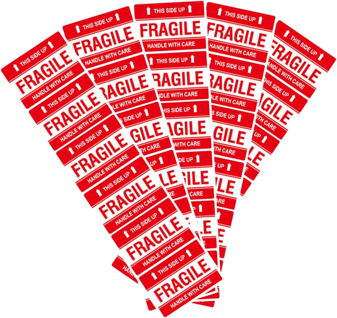 Amazon.com : 2 "x3" Fragile Shipping Stickers 300 pcs Sheets Colored ...
