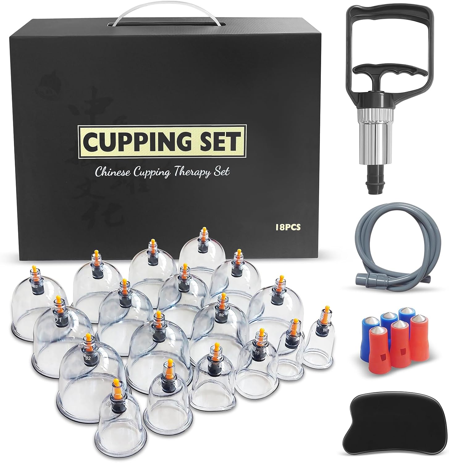 Cupping Therapy Set,Cupping Kit for Massage Therapy - 18 Cups Chinese ...