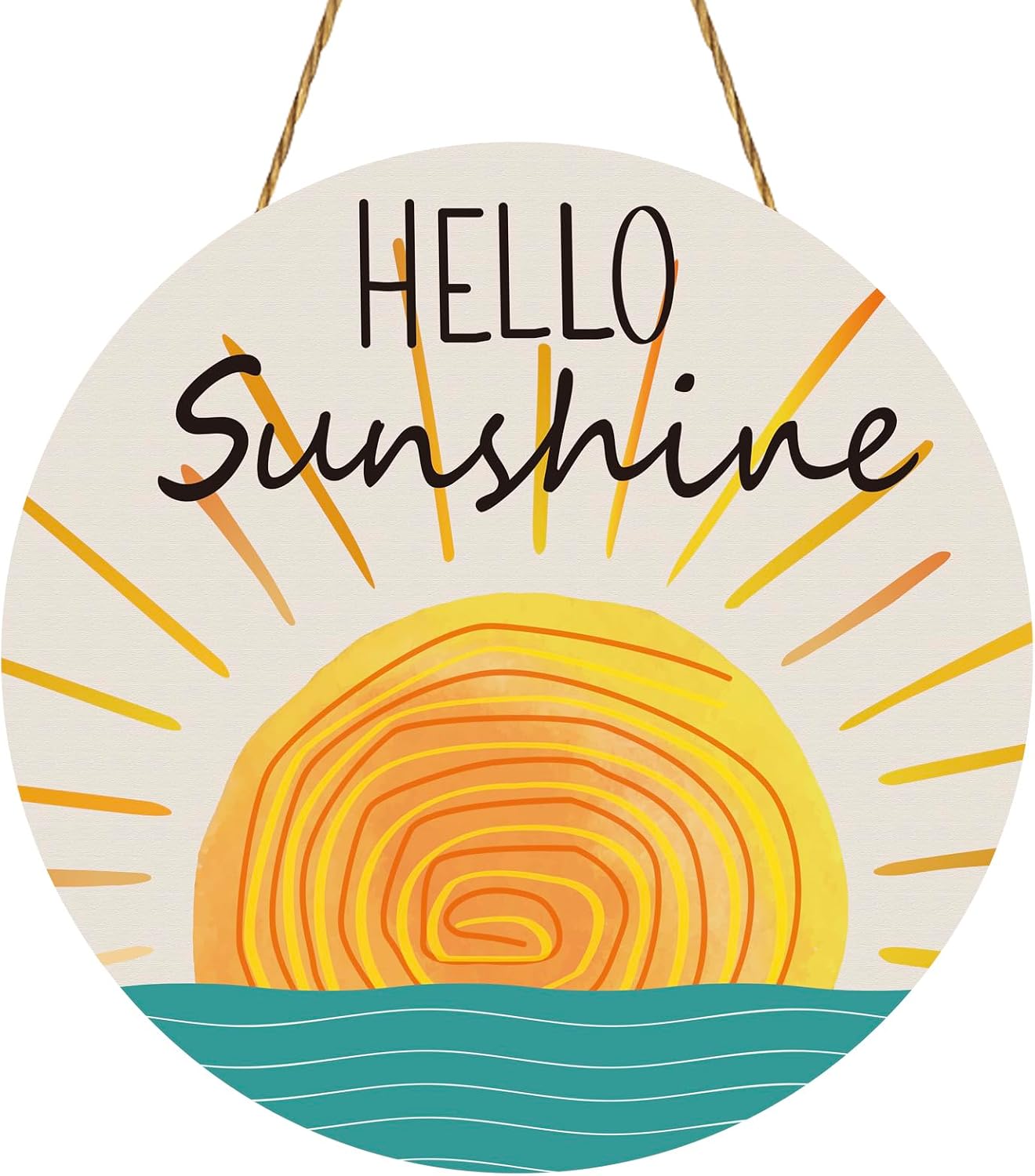 Amazon.com: Summer Decor Wreaths for Front Door Wreath Hello Sunshine ...