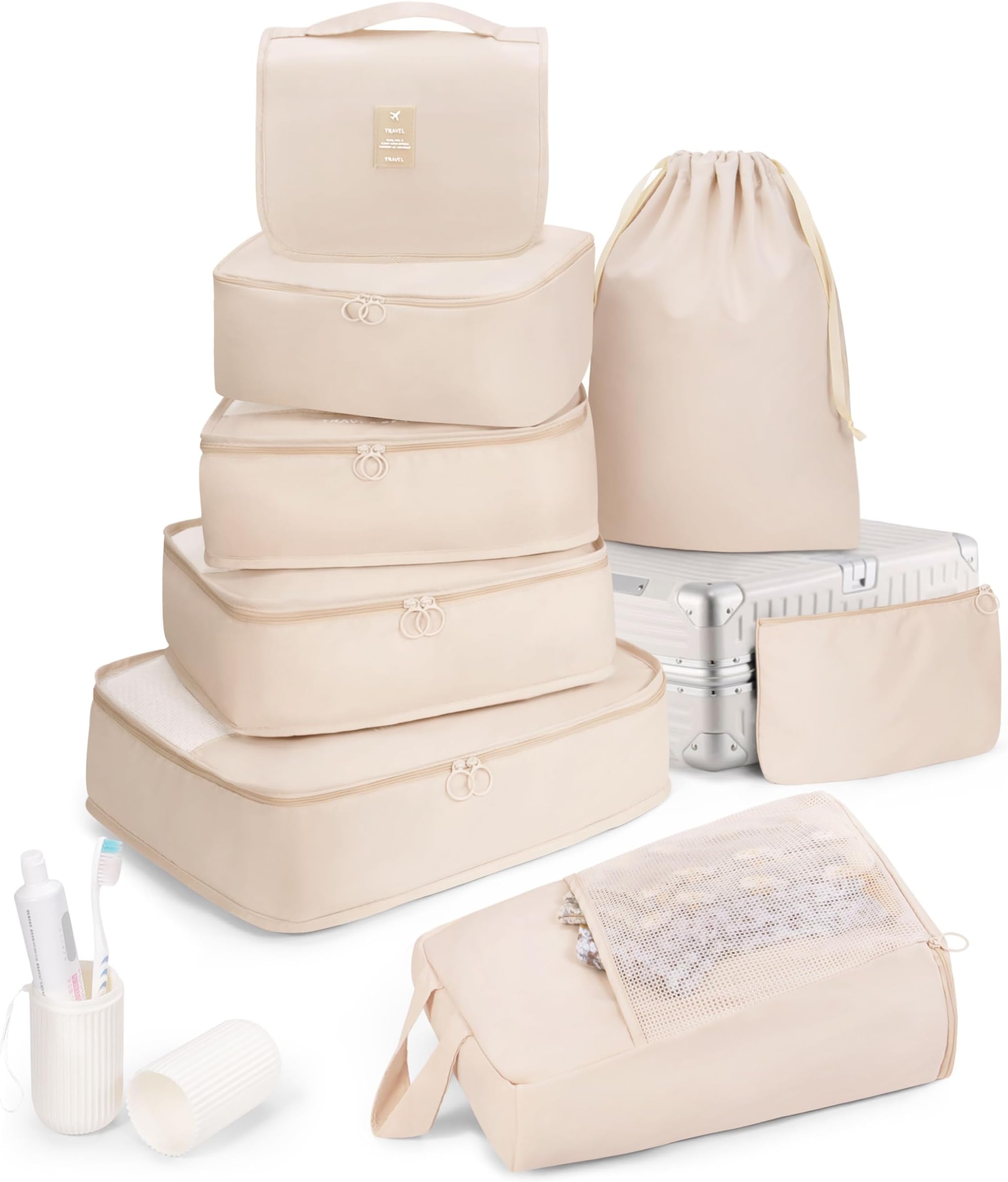 Amazon.com: Gbateri 6 Pack Packing Cubes - Travel Luggage Packing ...