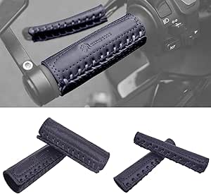 Amazon.com: Leather Motorcycle Brake Clutch Covers, Handlebar Hand Grip ...