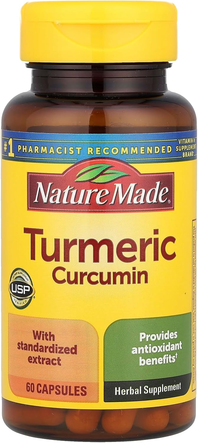 Amazon.com: Turmeric 500 mg Capsules, 60 Count for Antioxidant Support ...